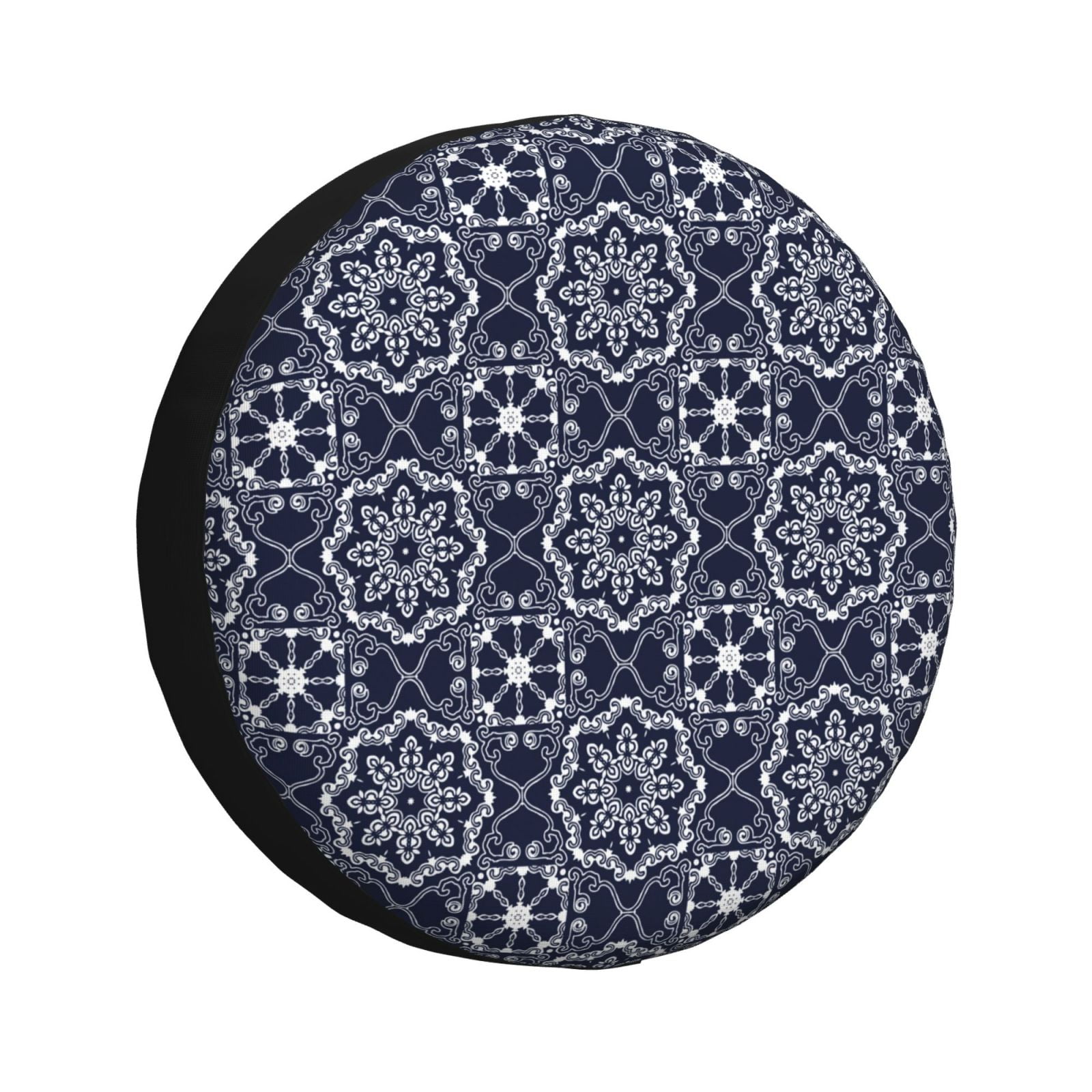 Luyuia Geometry Flower Print Waterproof Leather Tire Cover, Durable ...