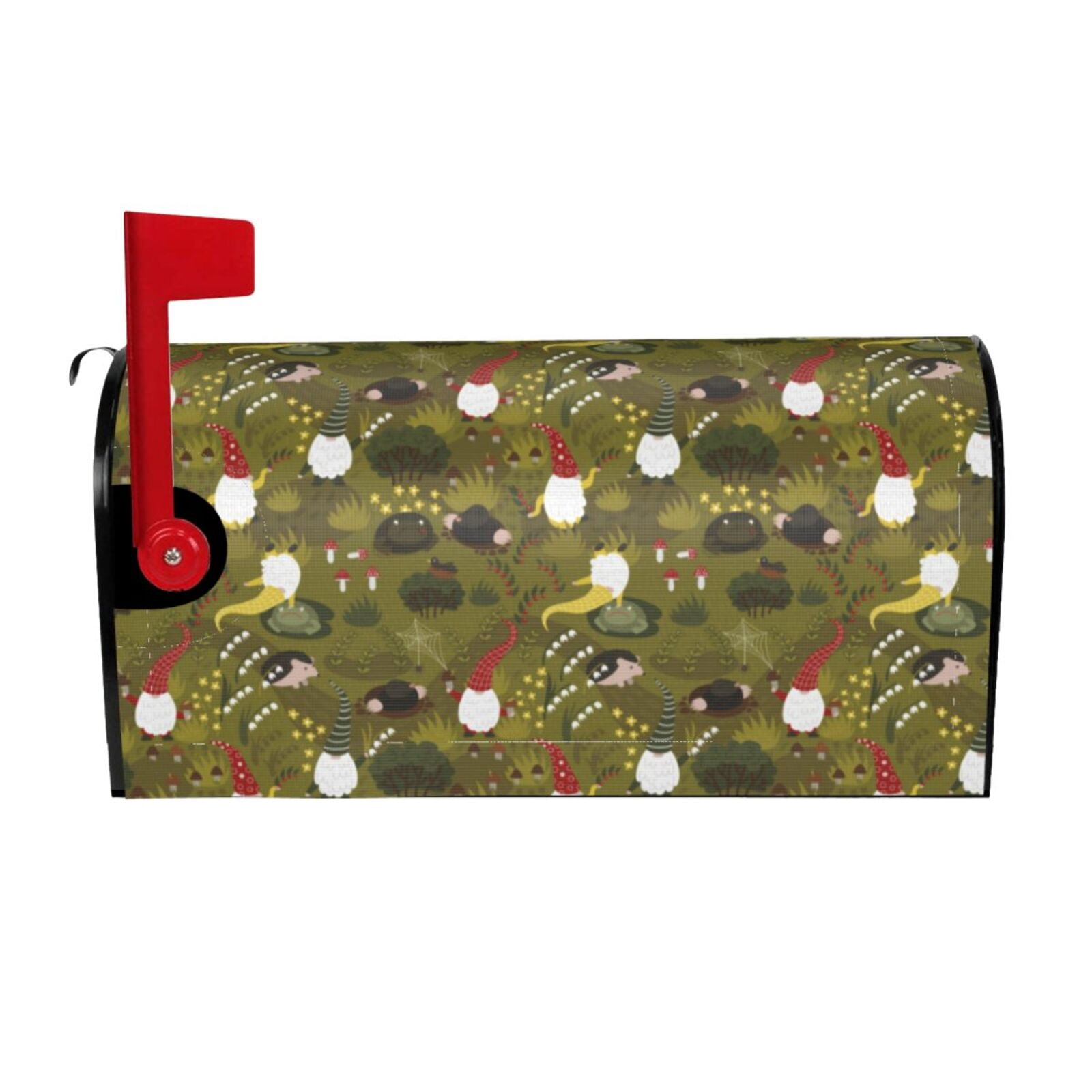 Luyuia Gnomes Playing in the Garden Print Magnetic Winter Mailbox Cover ...