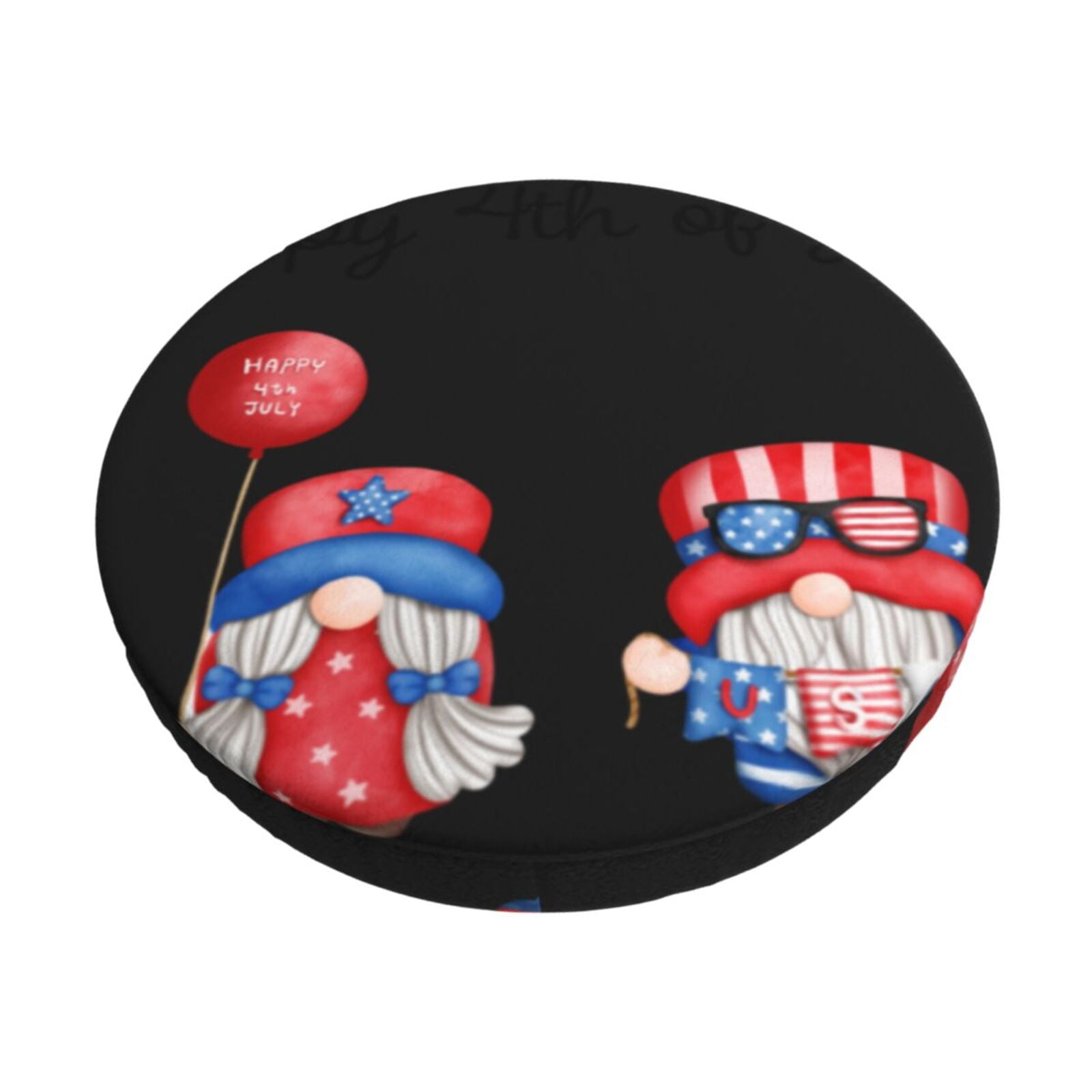 Luyuia Happy Independence Day Gnome Print Bar Stool Cover Cushion ...