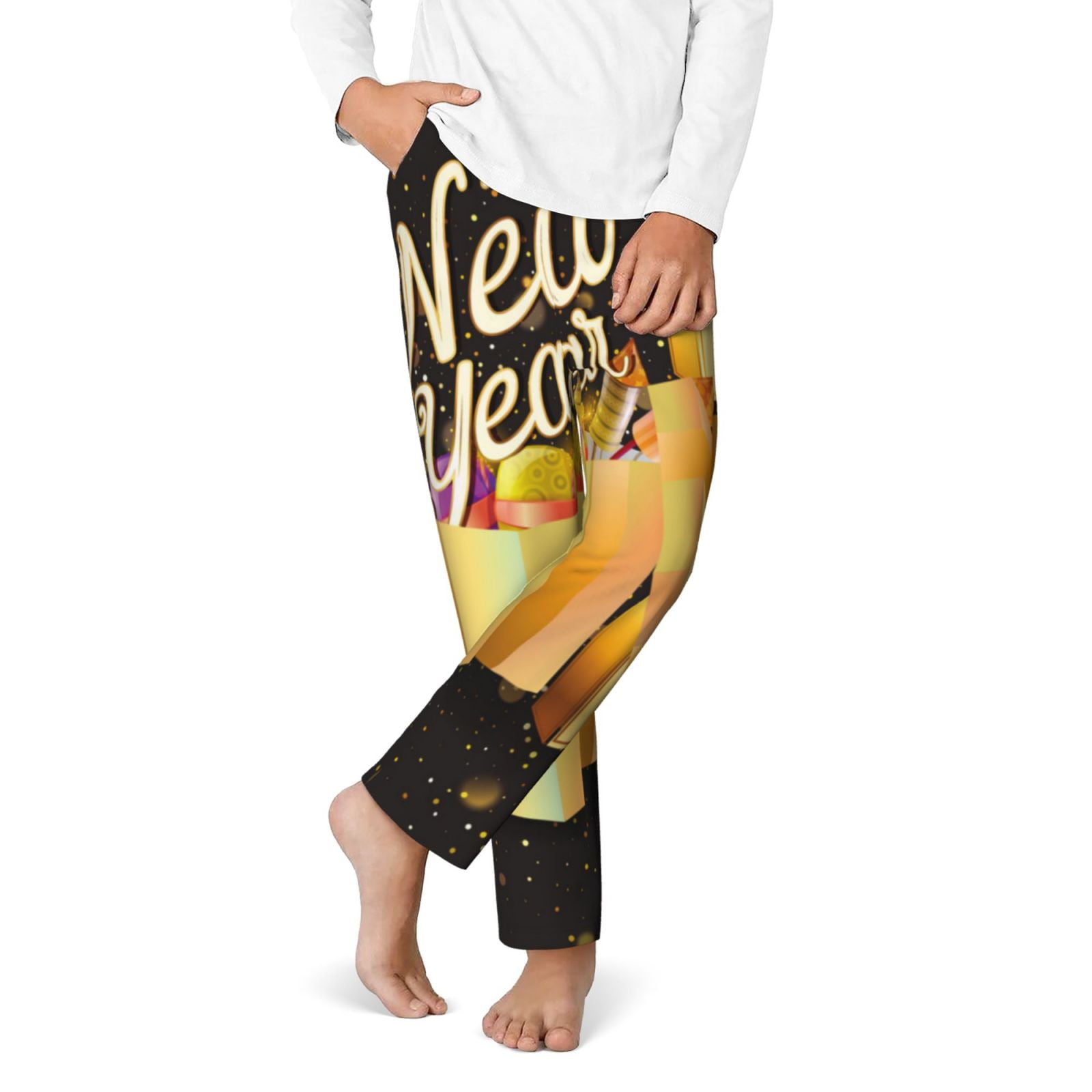 Luyuia Happy New Year 2025 Patterned Lounge Pants for Boys and Girls ...