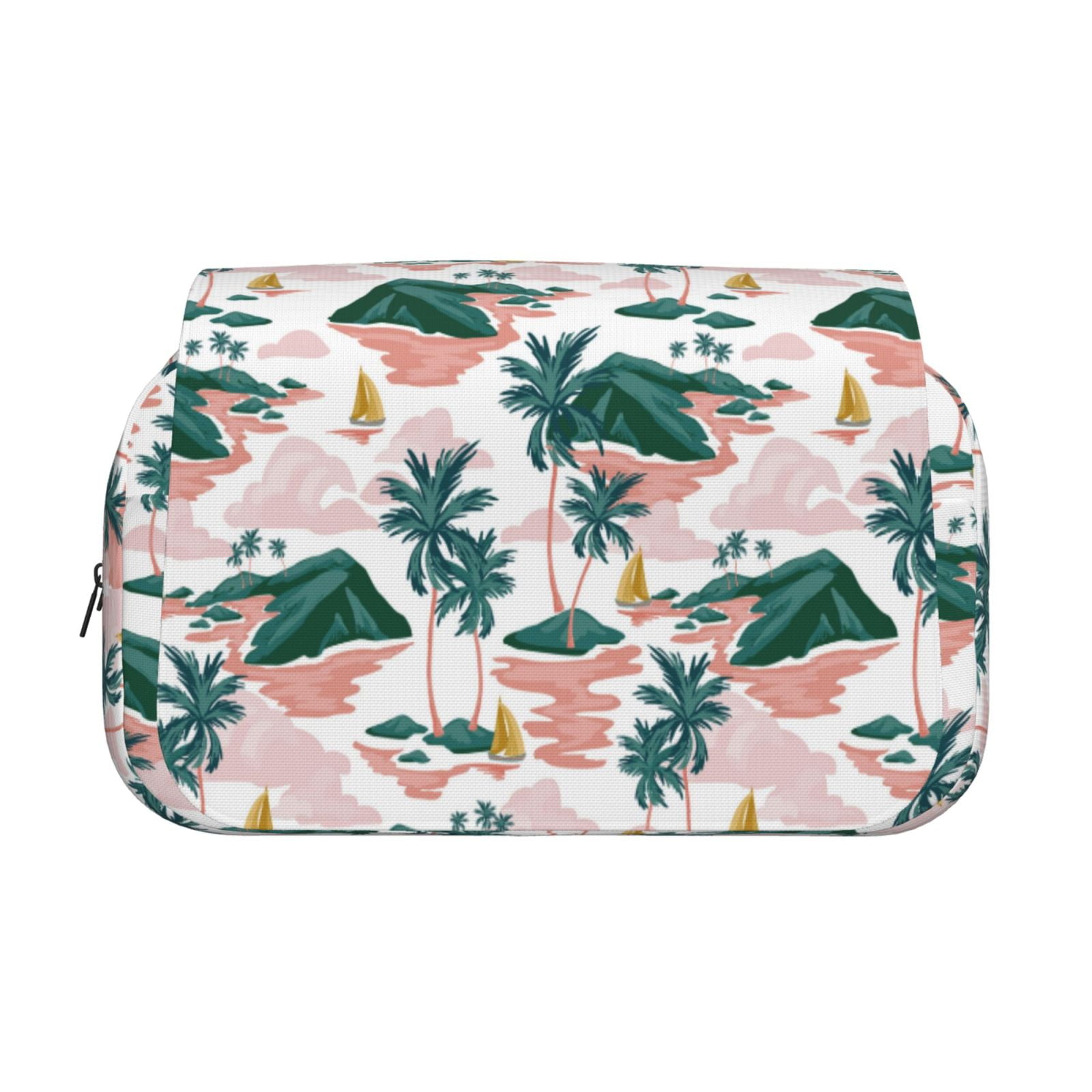 Luyuia Hawaii Palms Pattern Double Zipper Pen Case Oxford Clamshell ...