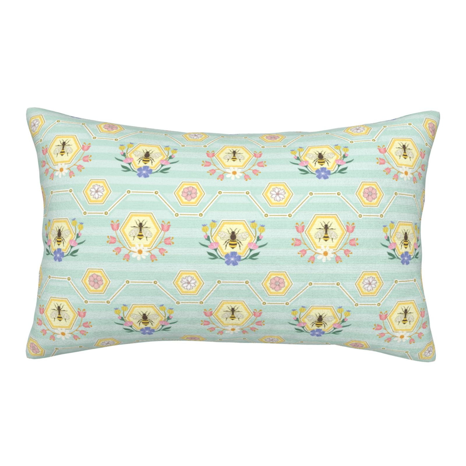 Luyuia Honey bees Print Double Sided Pillow Case for Bedroom Sofa Car ...