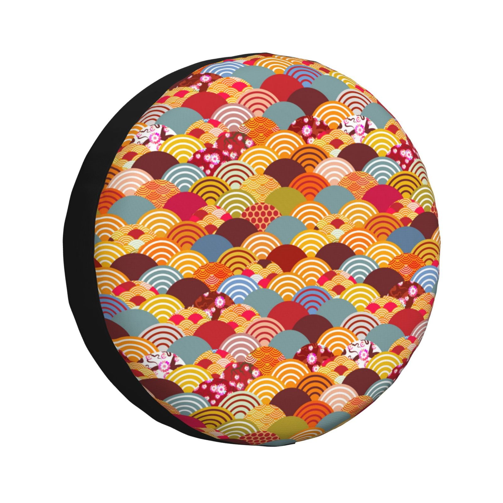 Luyuia Japanese Style Fish Scales Print Waterproof Leather Tire Cover ...