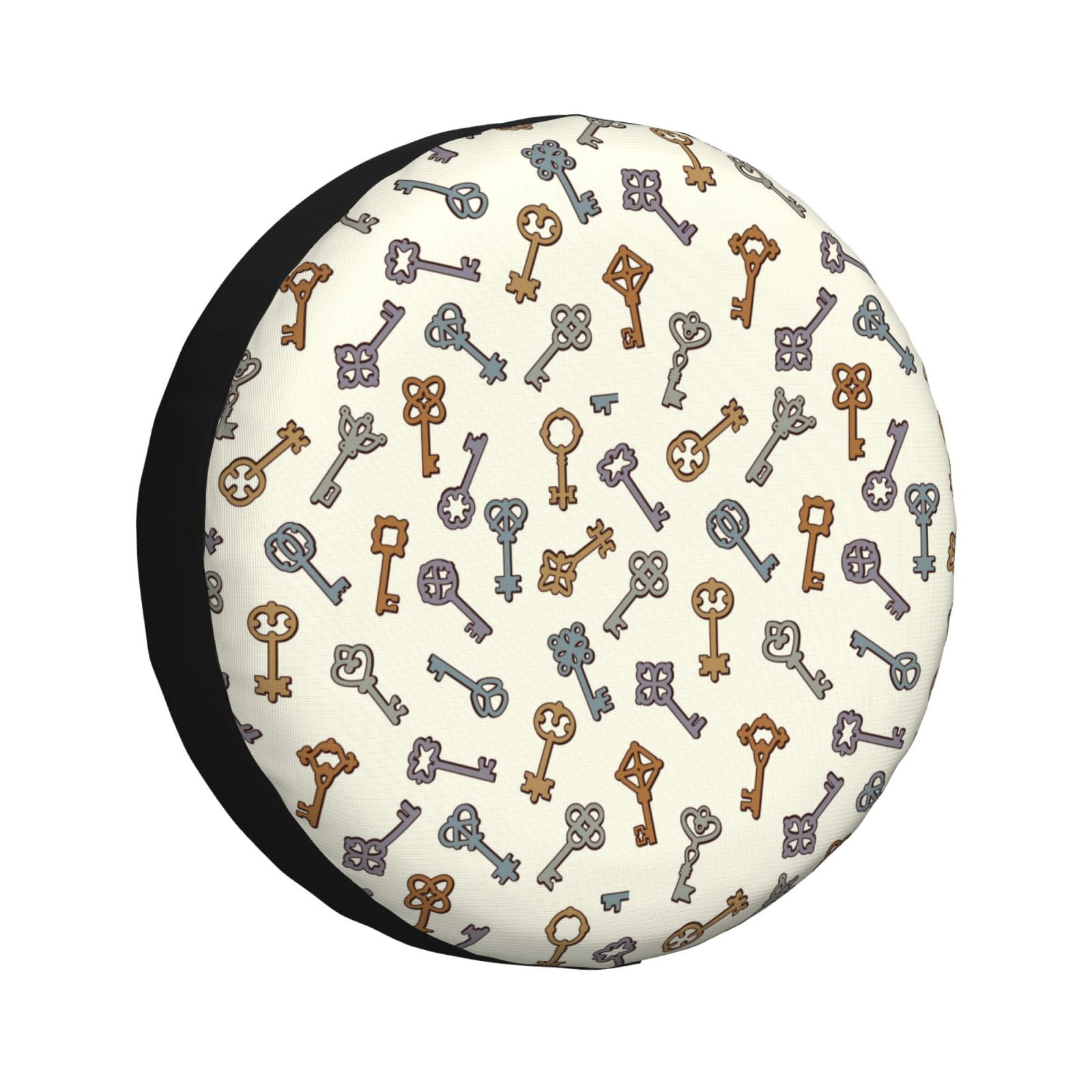 Luyuia Keys1 Print Waterproof Leather Tire Cover, Durable Wheel Protector for Jeep Wrangler, RV ...
