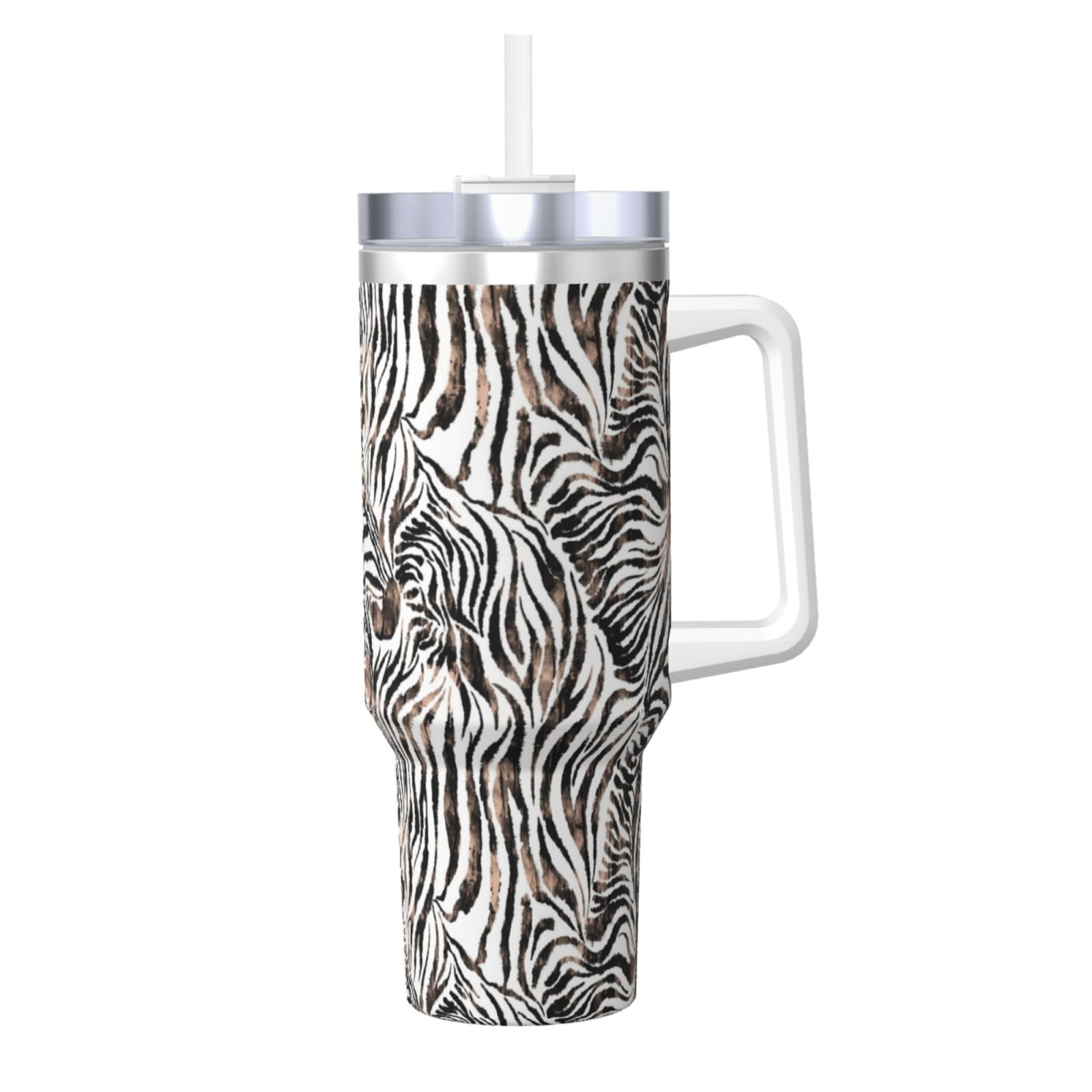 Luyuia Leopard And Zebra Print Stainless Steel 40OZ Ice Bully Cup With ...