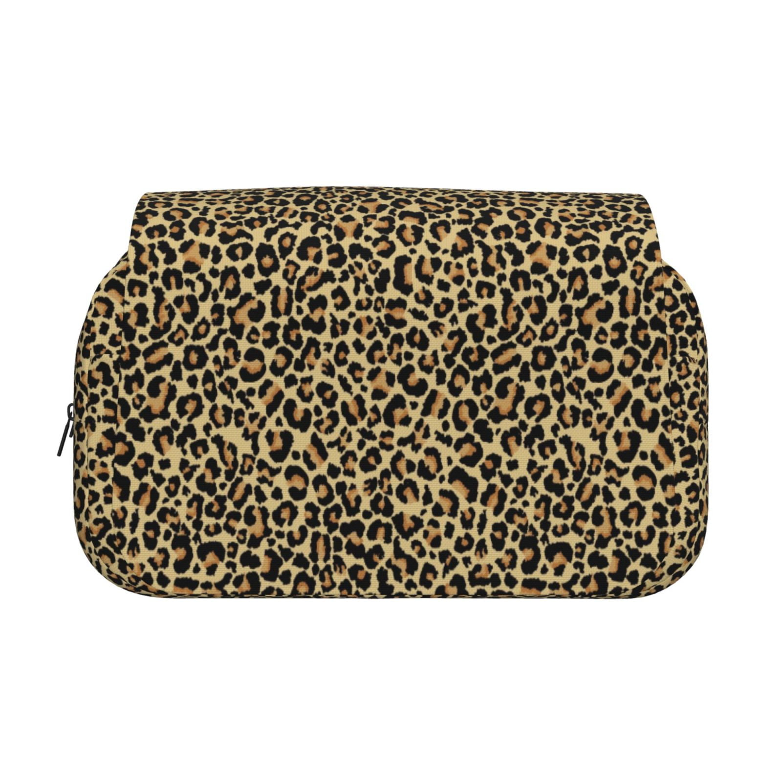 Luyuia Leopard1 Pattern Double Zipper Pen Case Oxford Clamshell ...