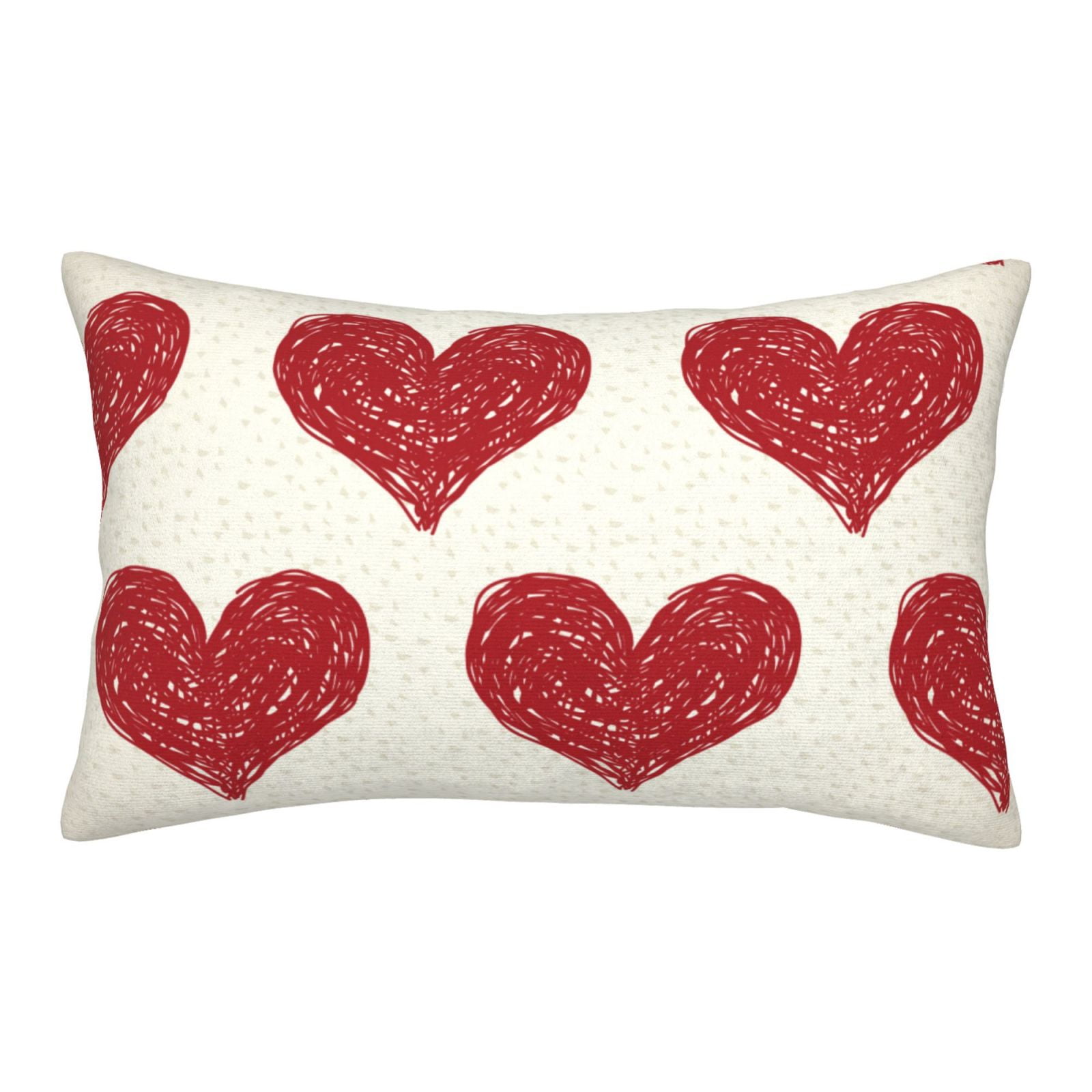 Luyuia Love Print Double Sided Pillow Case for Bedroom Sofa Car Soft ...
