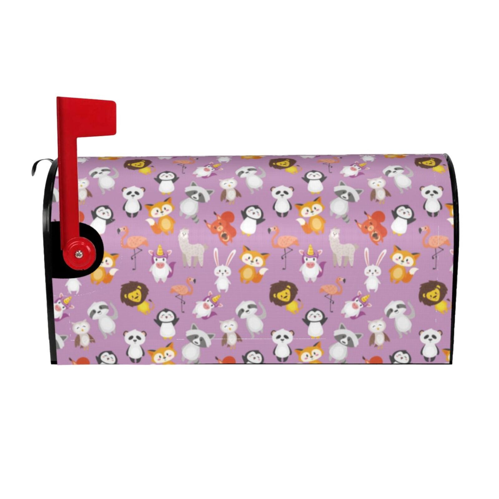 Luyuia Lovely Animals Print Magnetic Winter Mailbox Cover, Decorative ...