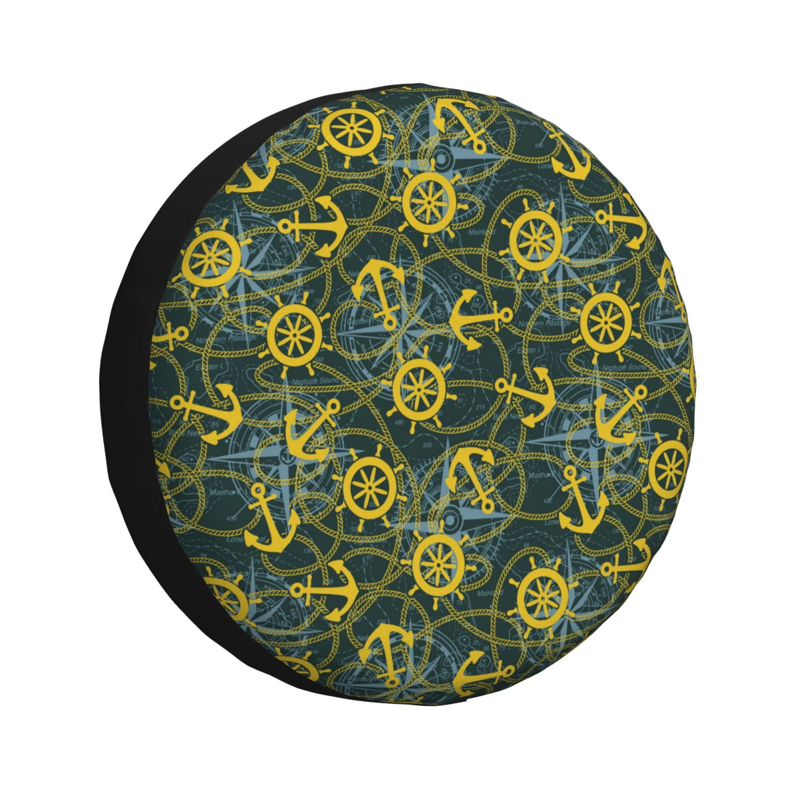 Luyuia Marine Anchors And Compass Print Waterproof Leather Tire Cover ...