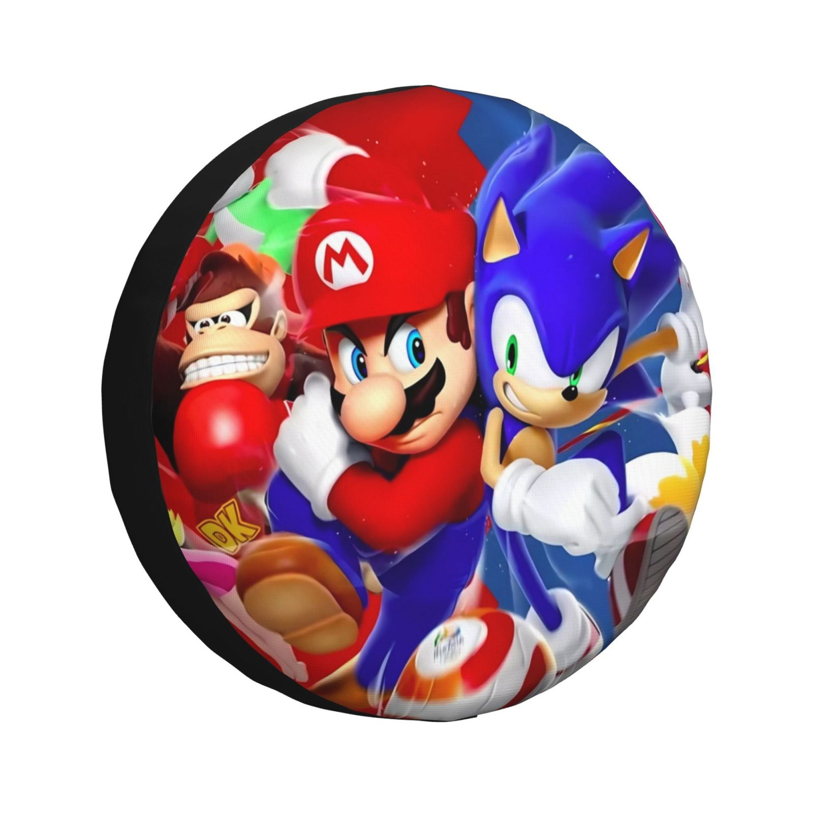 Luyuia Mario Print Waterproof Leather Tire Cover, Durable Wheel ...