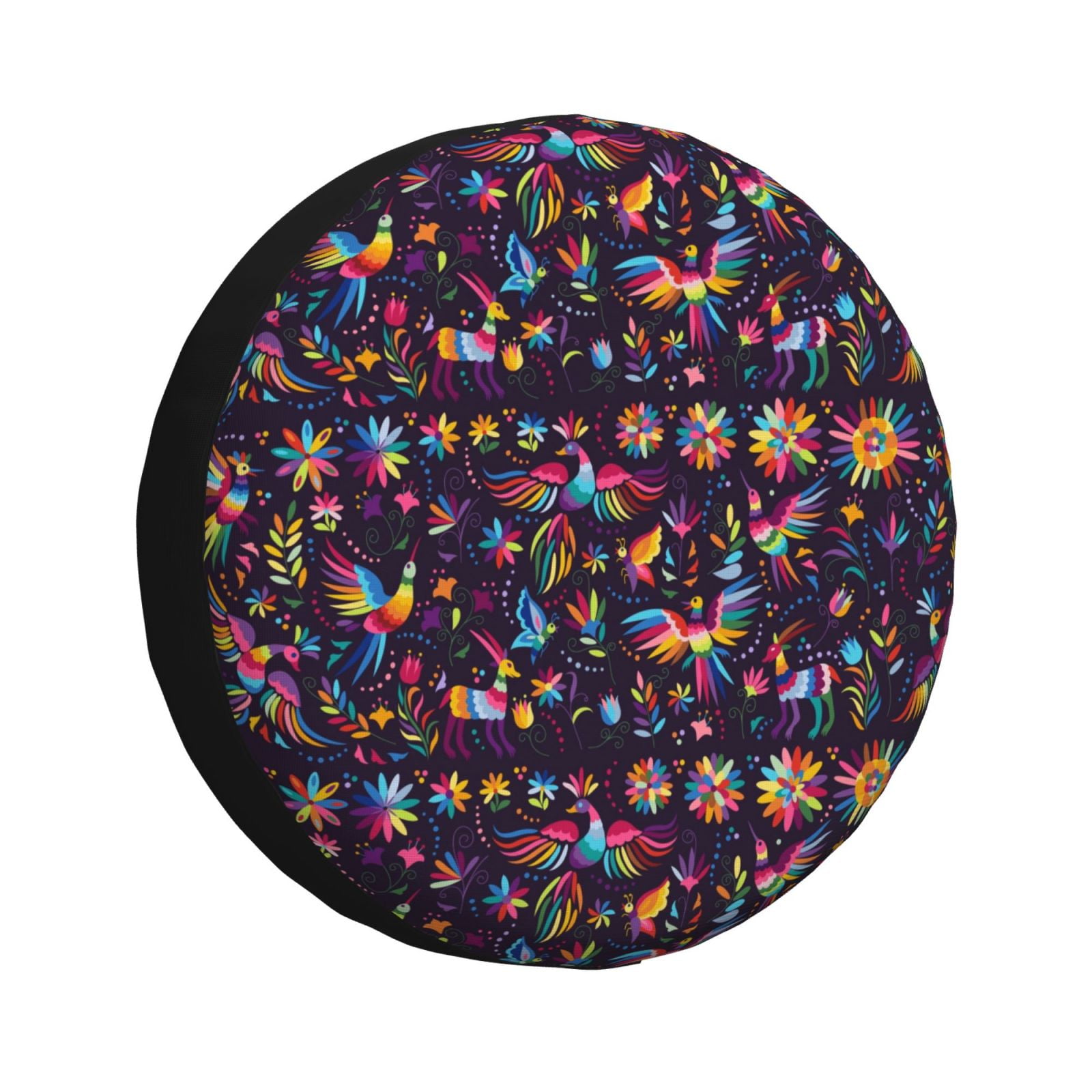 Luyuia Mexican Flowers Birds Print Waterproof Leather Tire Cover ...