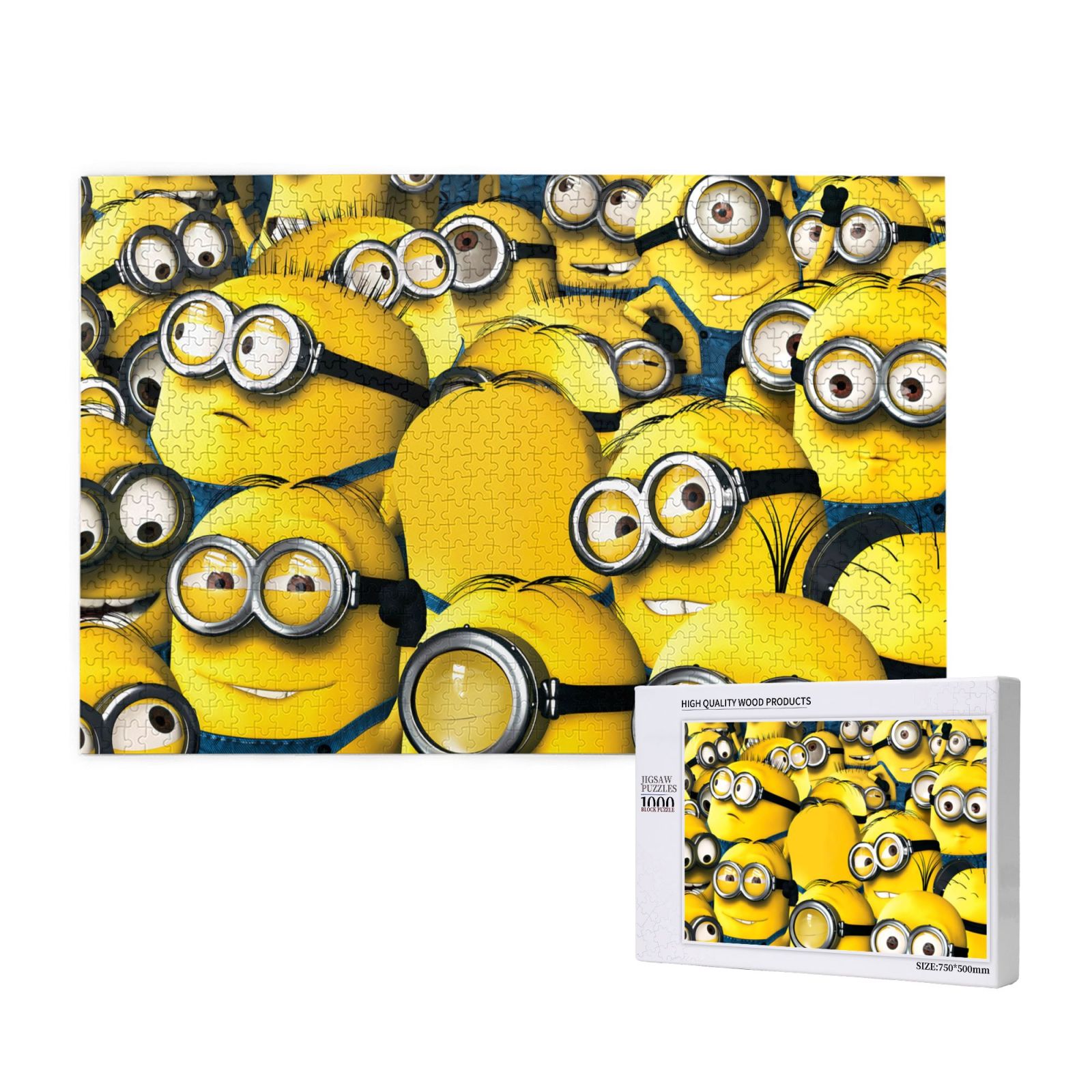 Luyuia Minions Print 1000-Piece Printed Picture Puzzle, Horizontal ...