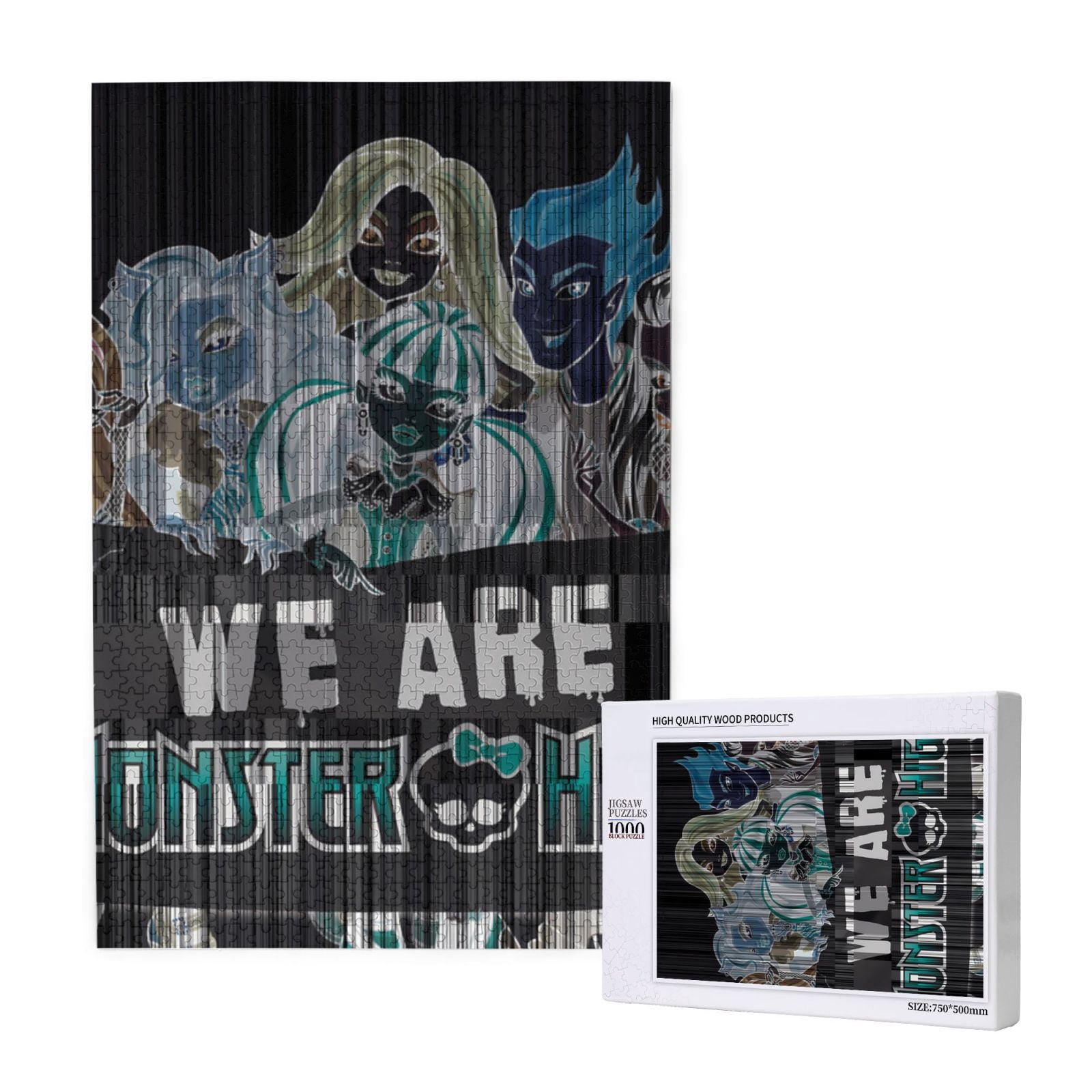 Luyuia Monster High 1000-Piece Printed Jigsaw Puzzle, Vertical Design ...