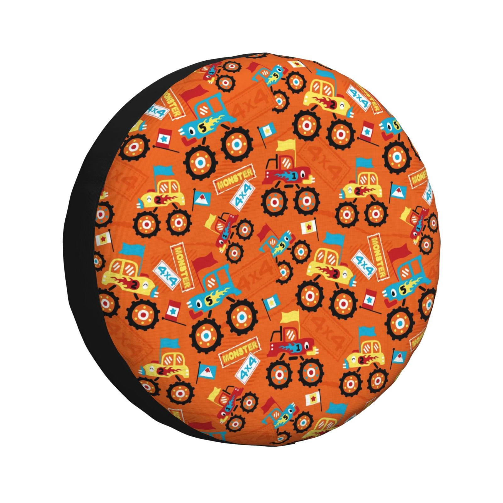 Luyuia Monster Truck,Truck Cartoon Print Waterproof Leather Tire Cover ...