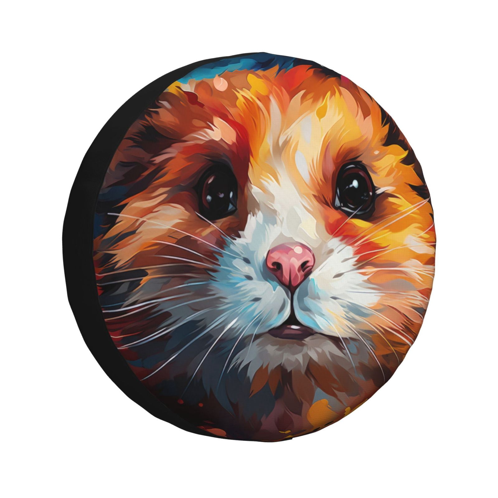 Luyuia Oil Painting Colorful Hamster Print Waterproof Leather Tire ...