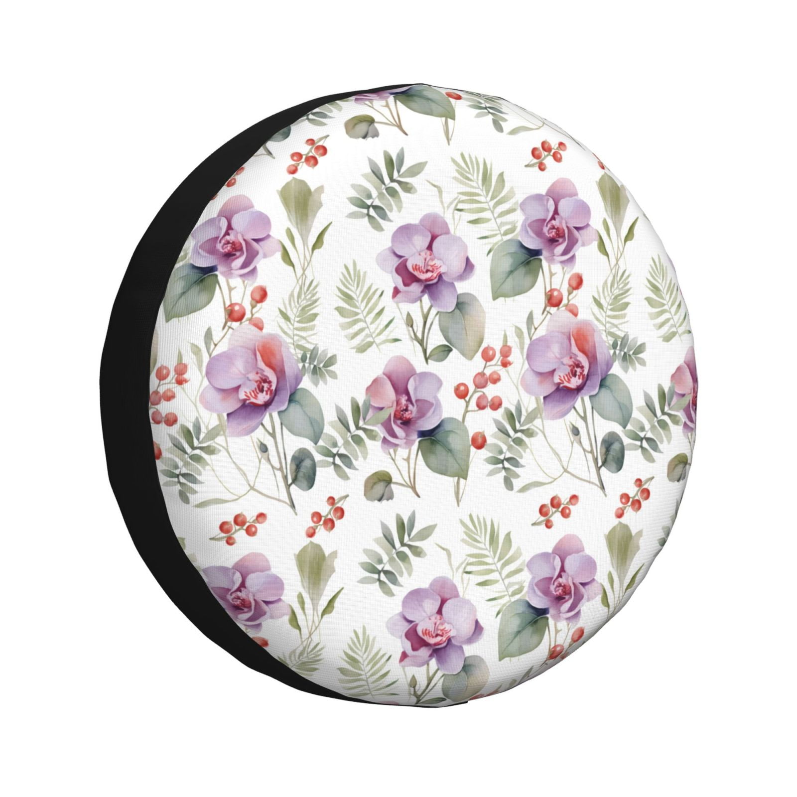 Luyuia Orchids Flowers Print Waterproof Leather Tire Cover, Durable ...