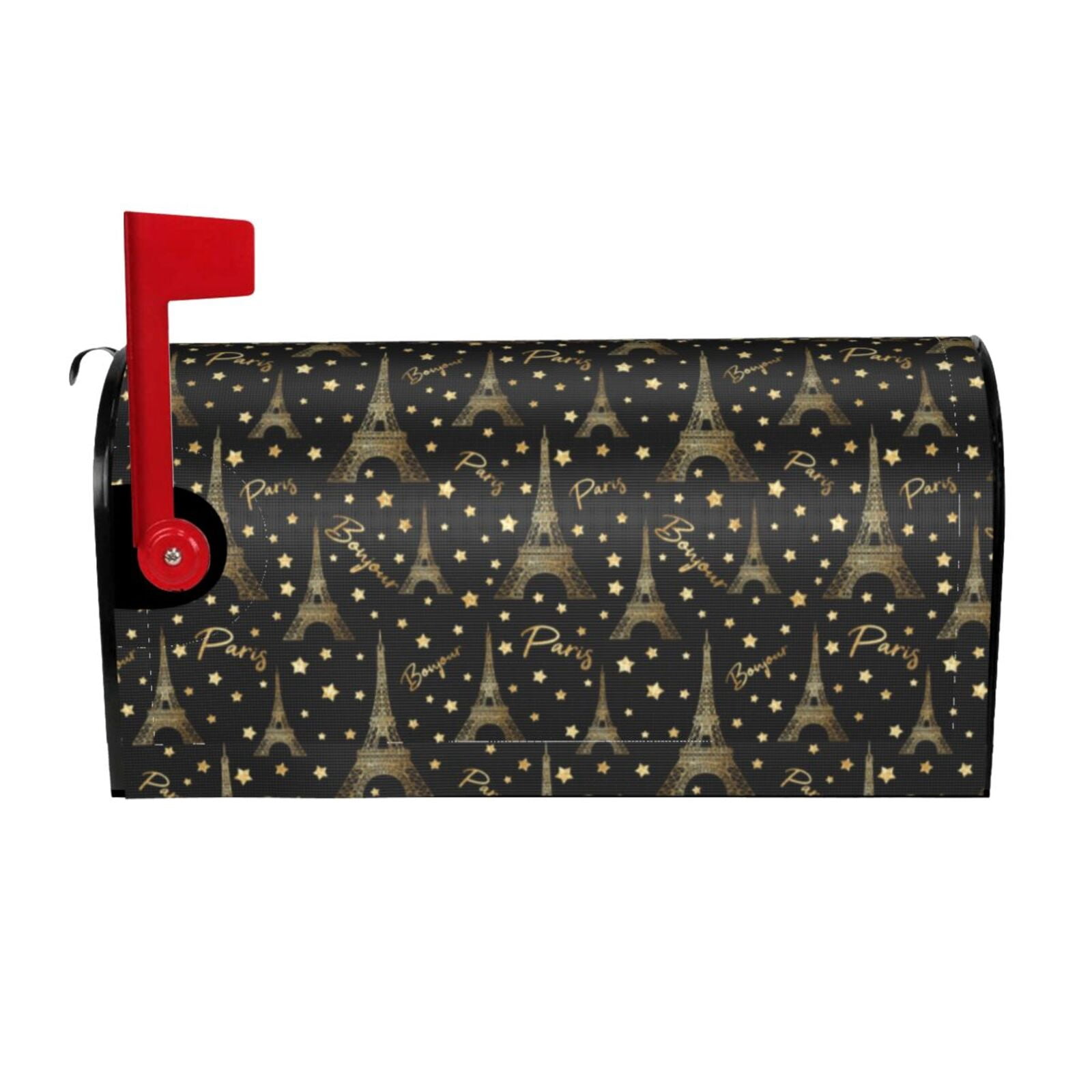 Luyuia Paris Romantic Print Magnetic Winter Mailbox Cover, Decorative ...