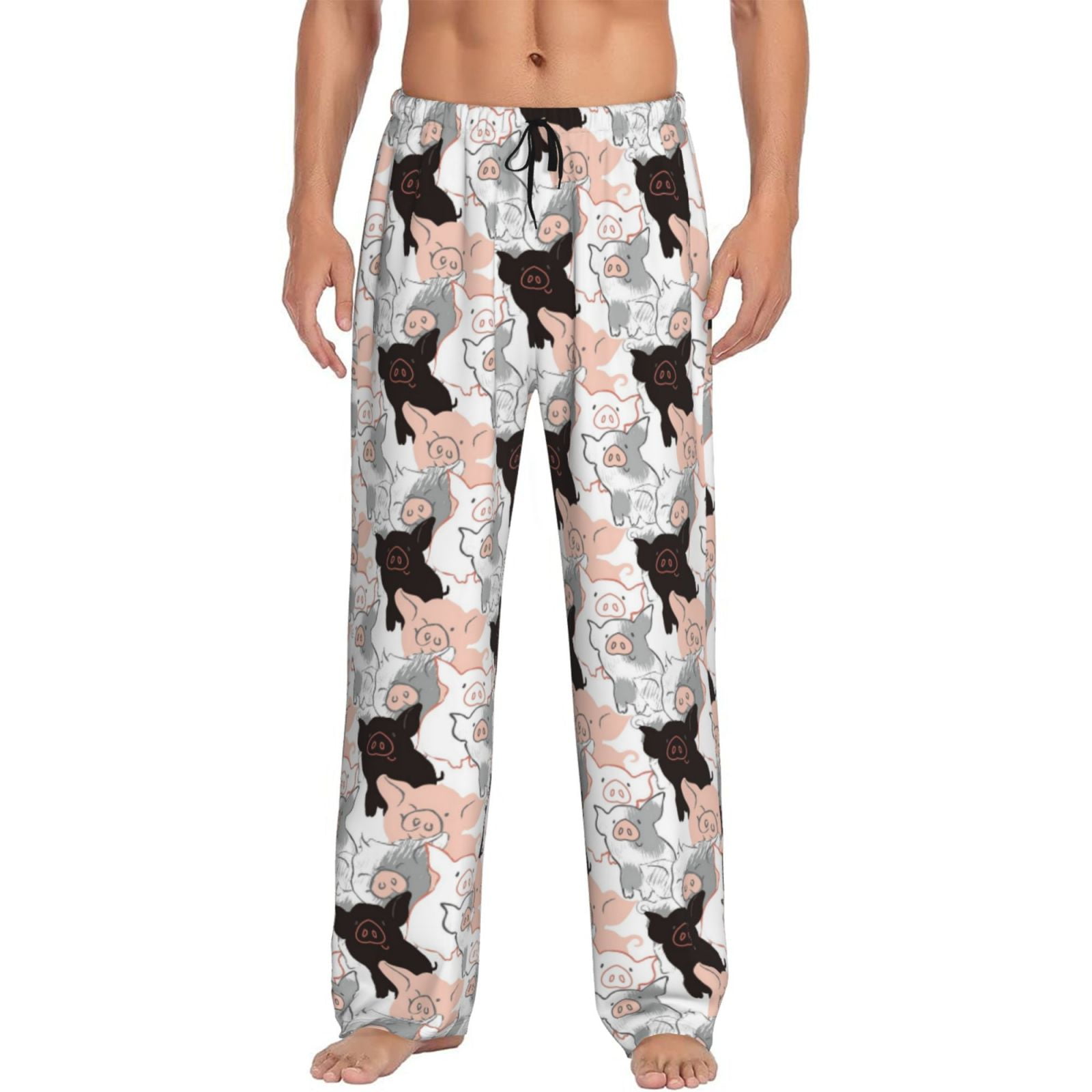 Luyuia Pigs Print Men's Straight Lounge Pajama Pants - The Ultimate in ...