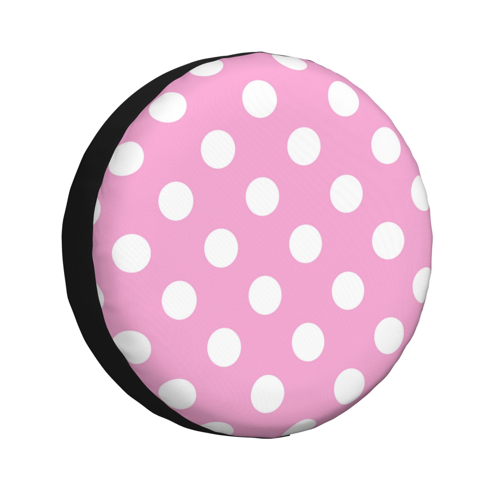 Luyuia Pink And White Polka Dot Print Waterproof Leather Tire Cover ...