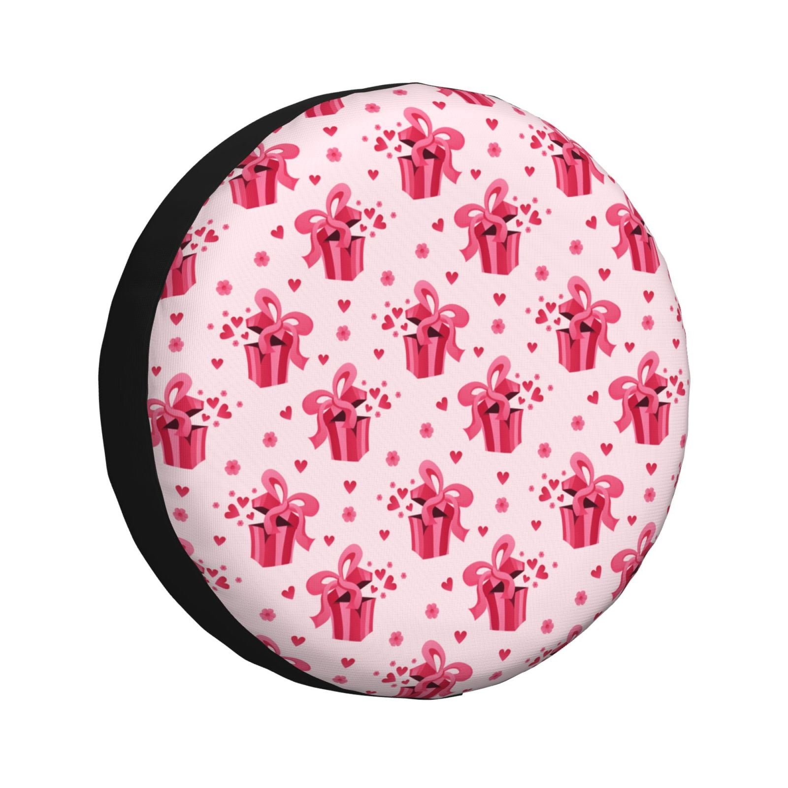 Luyuia Pink gift with ribbon Print Waterproof Leather Tire Cover ...
