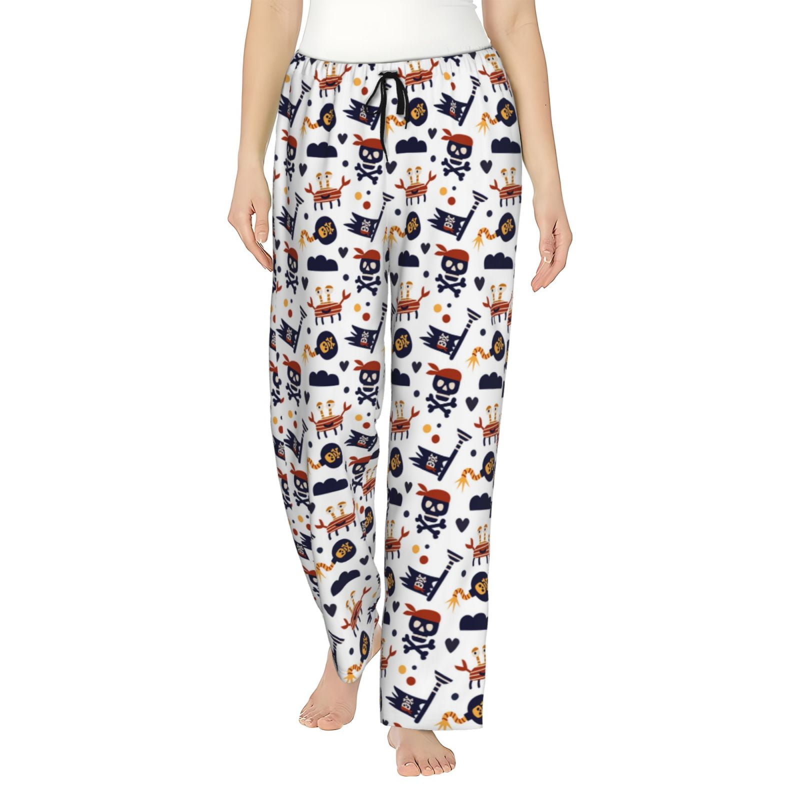 Luyuia Pirate Theme Print Women's Straight-Leg Lounge Pajama Pants: The ...