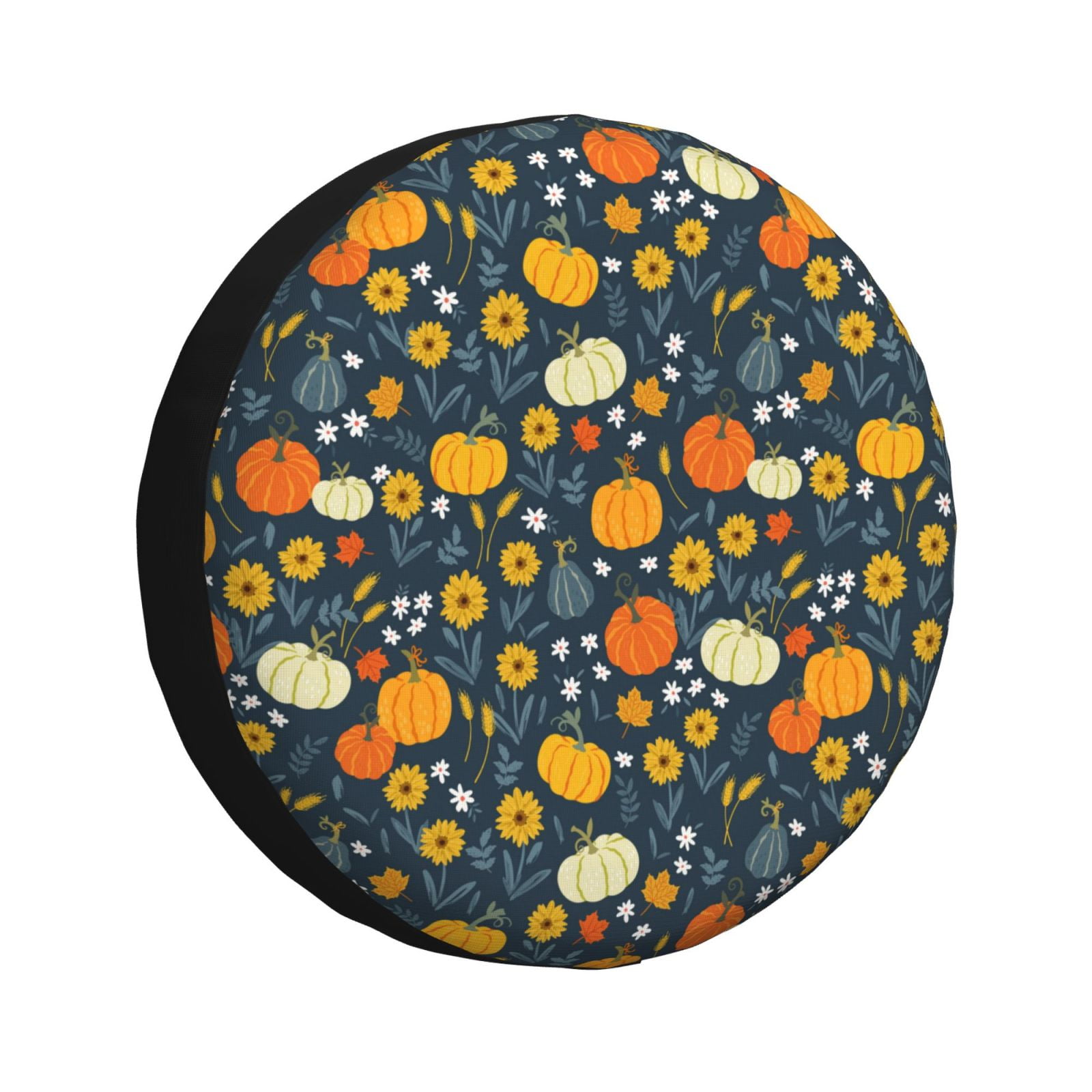 Luyuia Pumpkins And Sunflowers2 Print Waterproof Leather Tire Cover ...