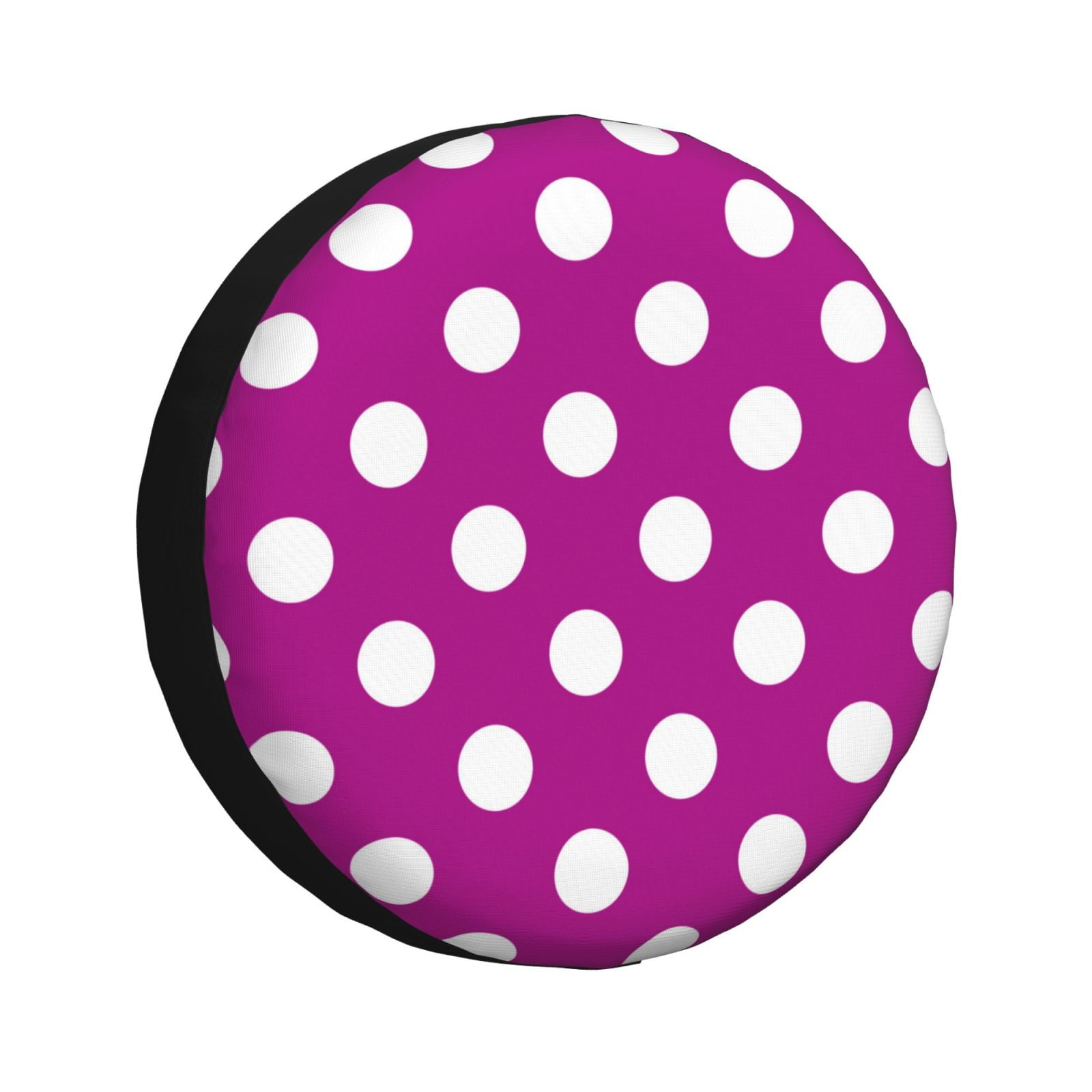Luyuia Purlpe And White Polka Dot Print Waterproof Leather Tire Cover ...