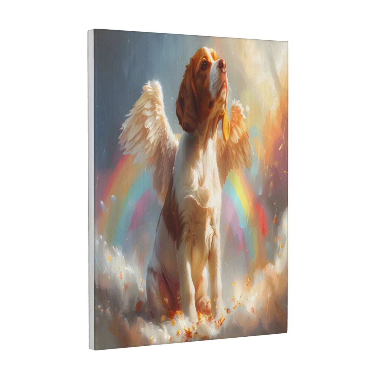 Luyuia Rainbow English Cocker Spaniel Print Canvas Wall Art ...