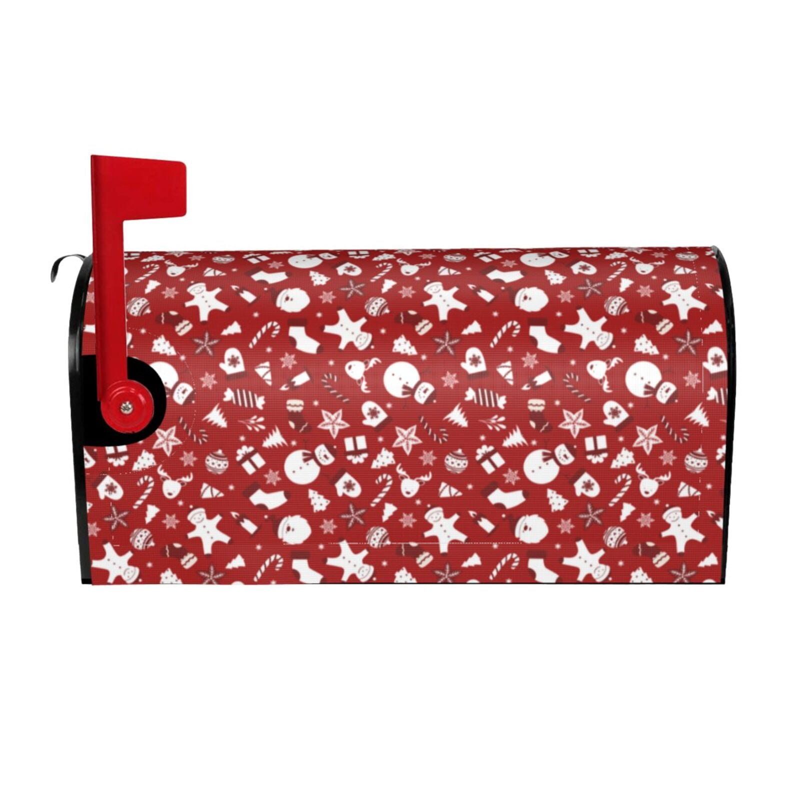 Luyuia Red Christmas Cheer. Print Magnetic Winter Mailbox Cover ...