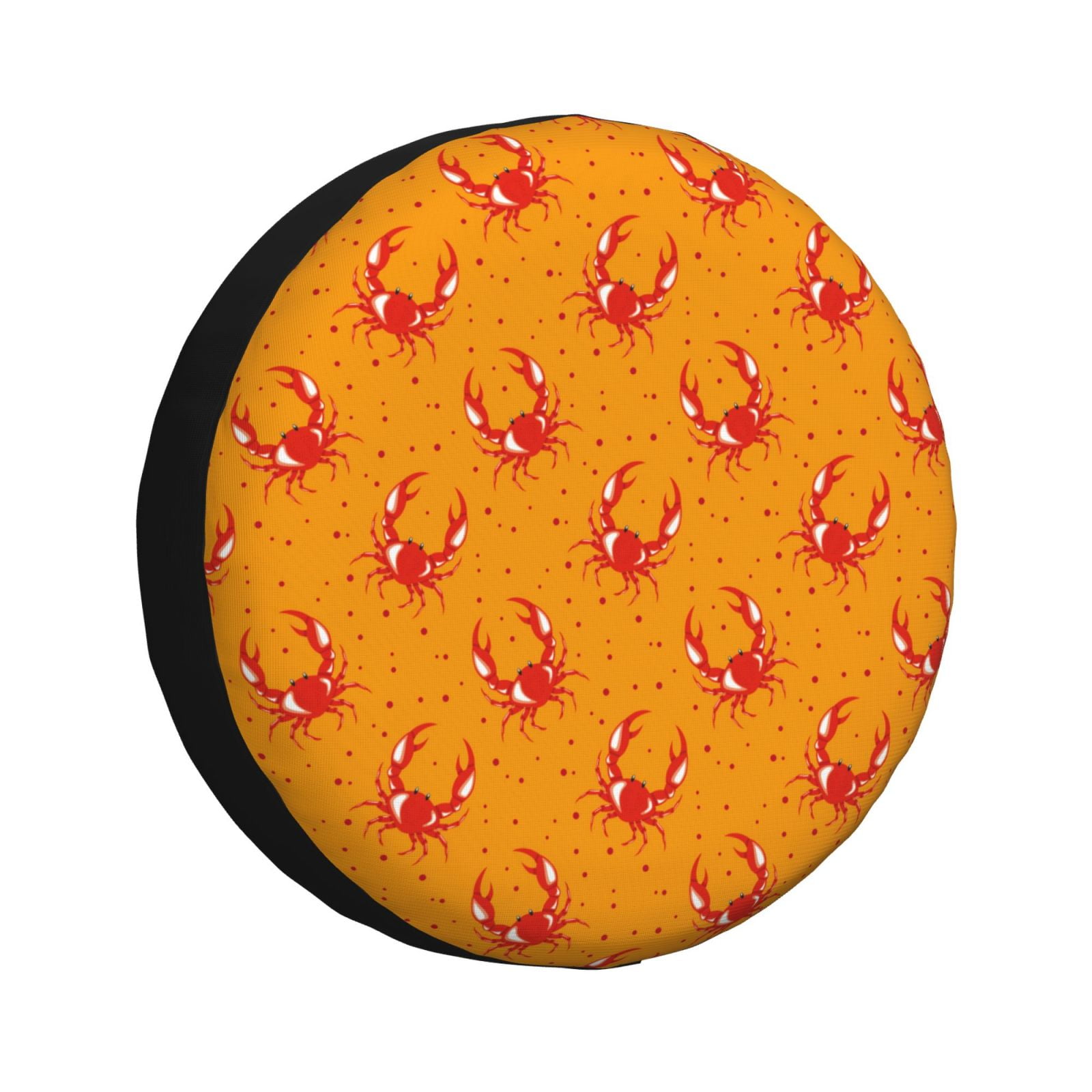 Luyuia Red Crab Print Waterproof Leather Tire Cover, Durable Wheel ...