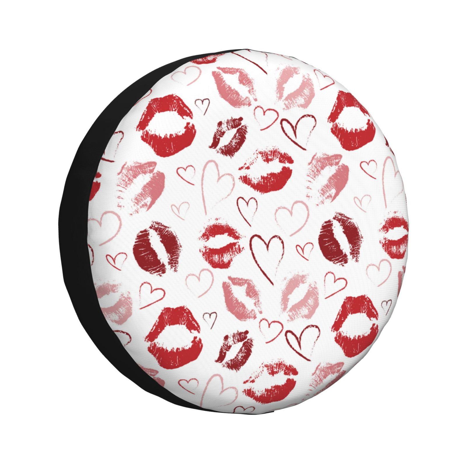 Luyuia Red Lips Print Waterproof Leather Tire Cover, Durable Wheel ...