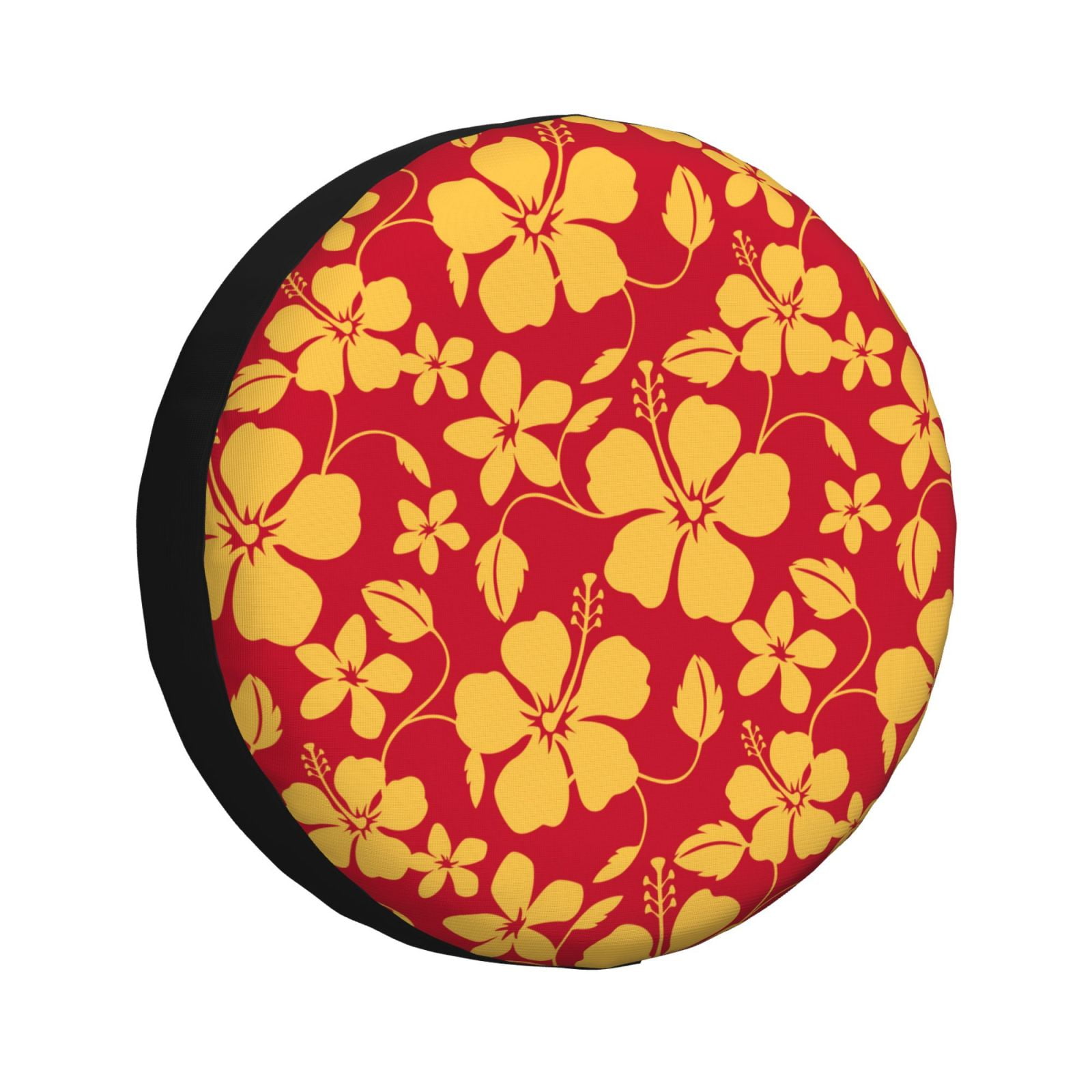 Luyuia Red Vintage Flowers Print Waterproof Leather Tire Cover, Durable ...
