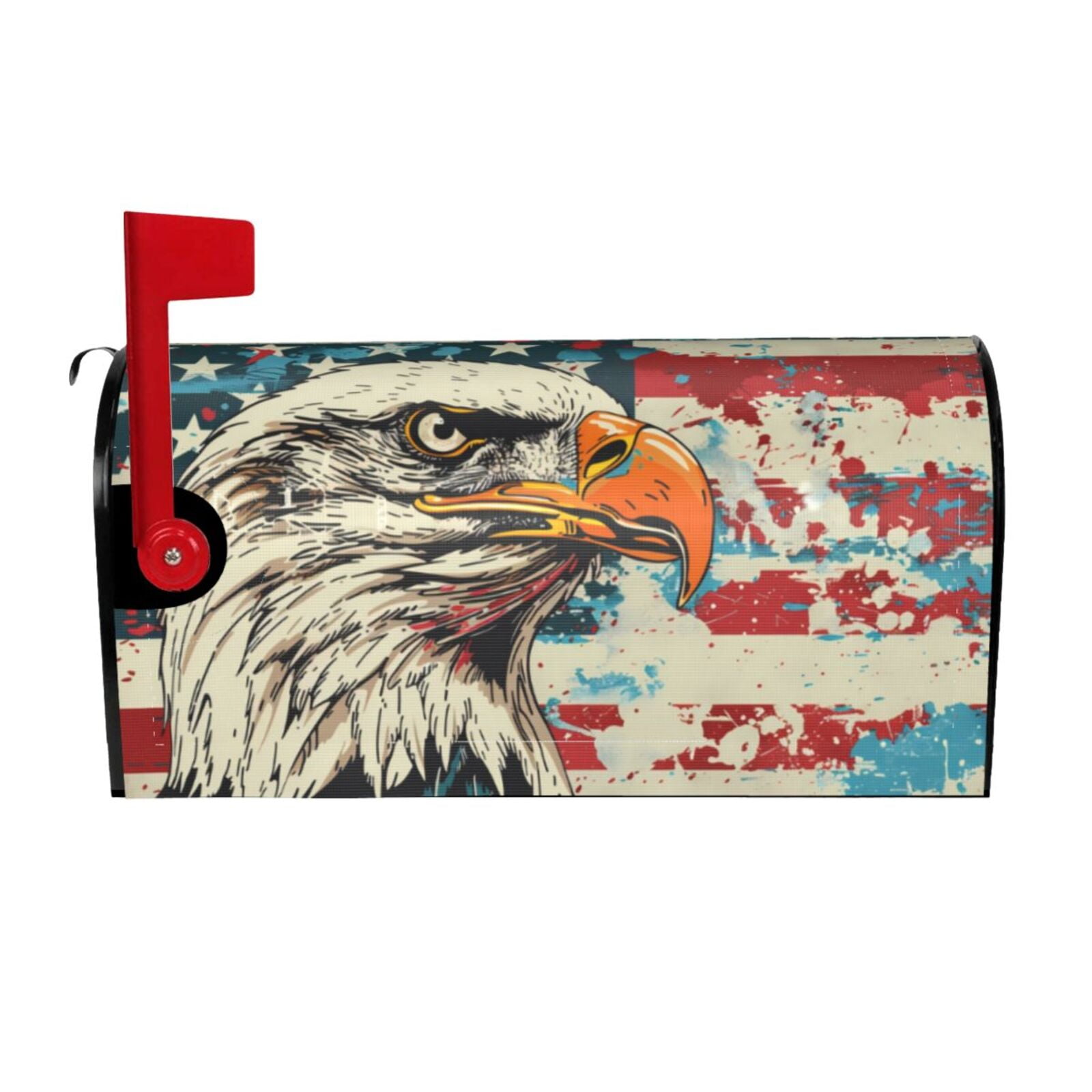 Luyuia Retro American Eagle Print Magnetic Winter Mailbox Cover ...
