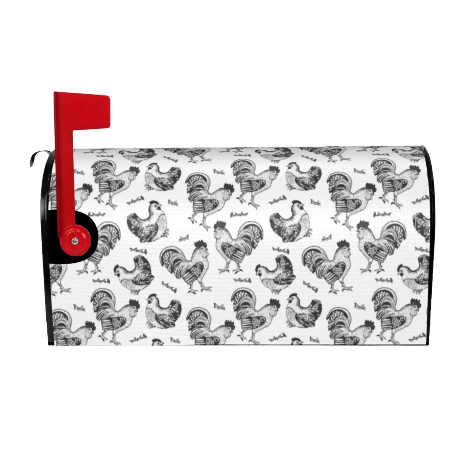 Luyuia Retro Rooster Print Magnetic Winter Mailbox Cover, Decorative ...