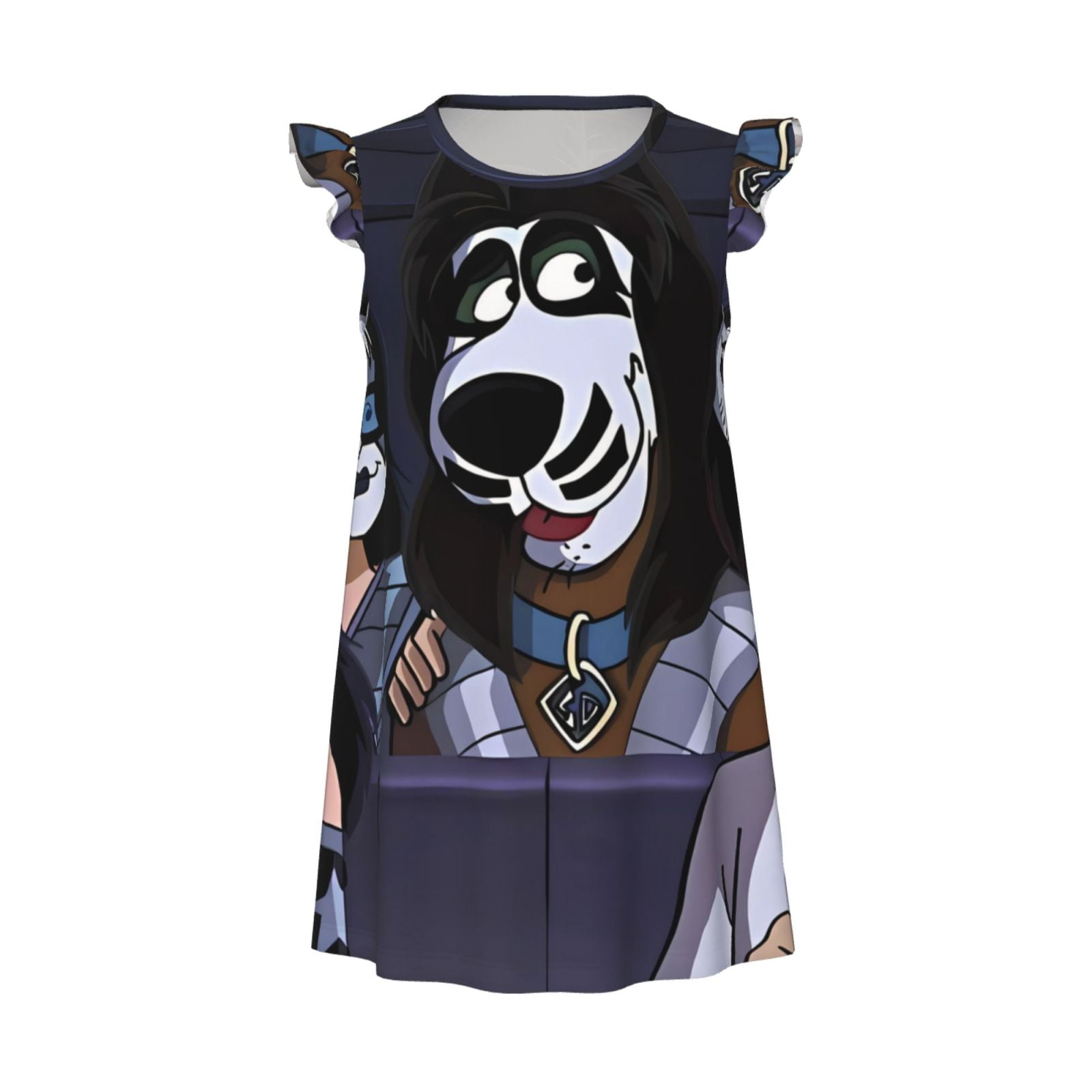 Luyuia Scooby-Doo Print Girls' Princess Nightgown, Flutter Sleeve ...