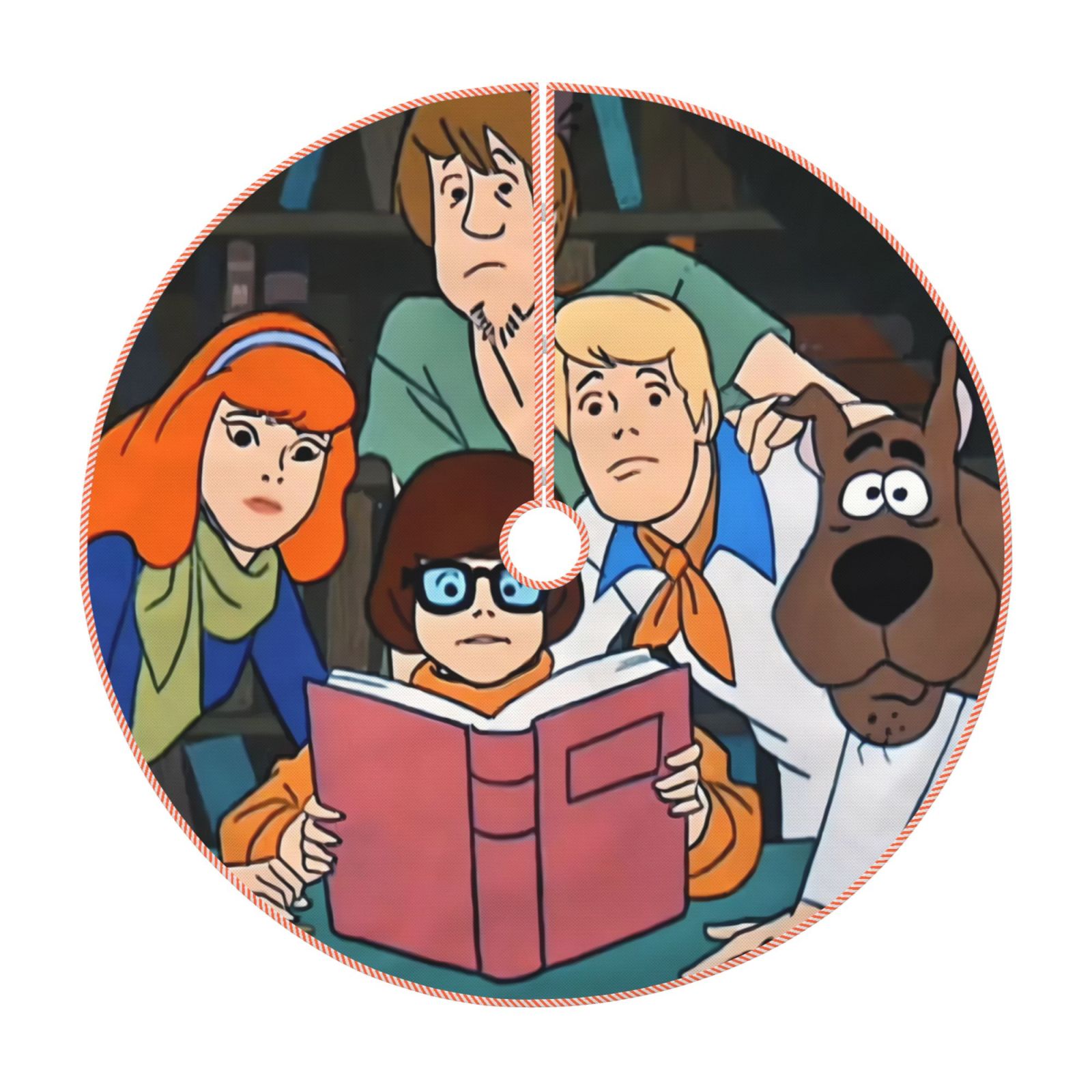 Luyuia Scooby-Doo Print Large Christmas Tree Skirt, Soft Snowflake ...