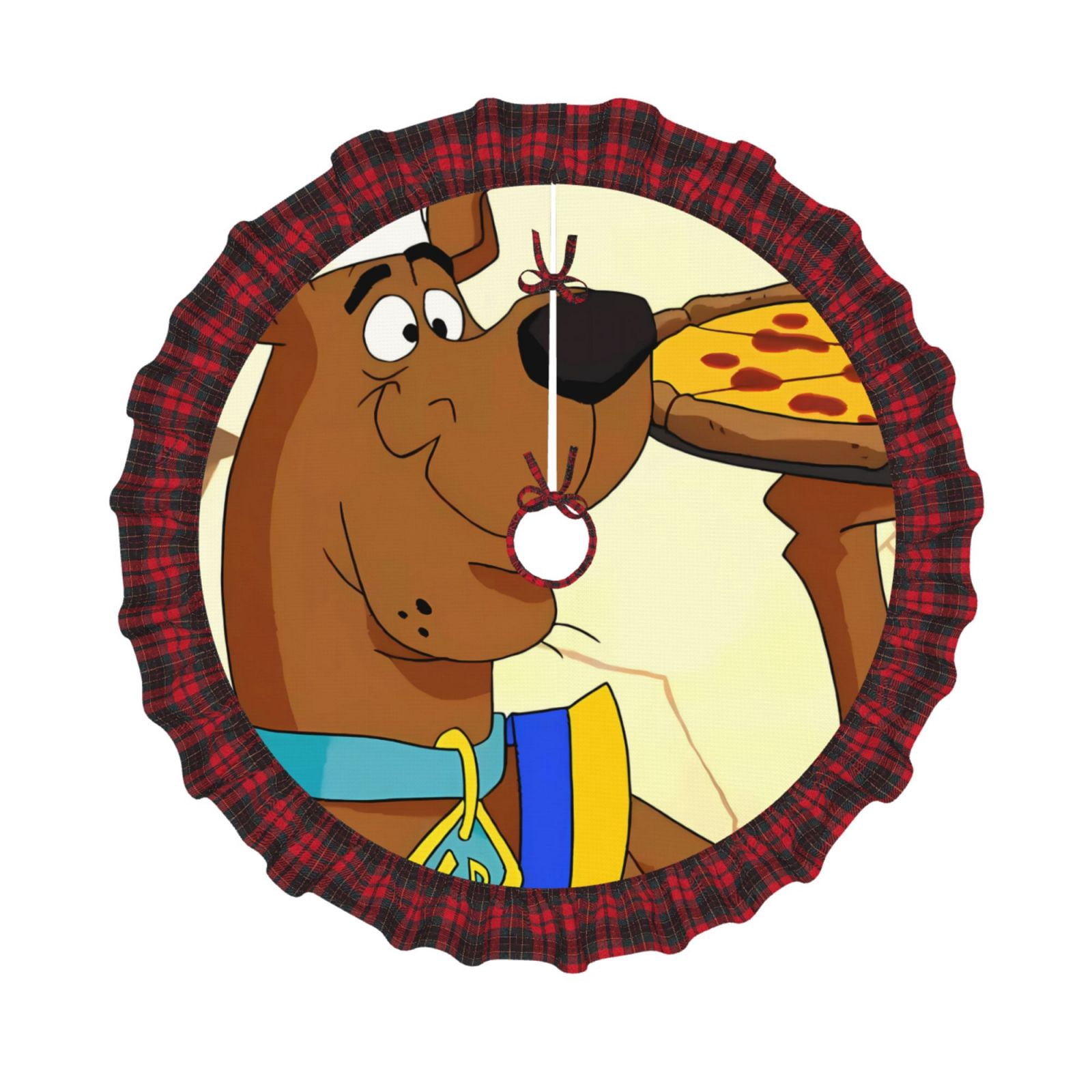 Luyuia Scooby-Doo Print Plaid Christmas Tree Skirt, Winter Tree Mat for ...