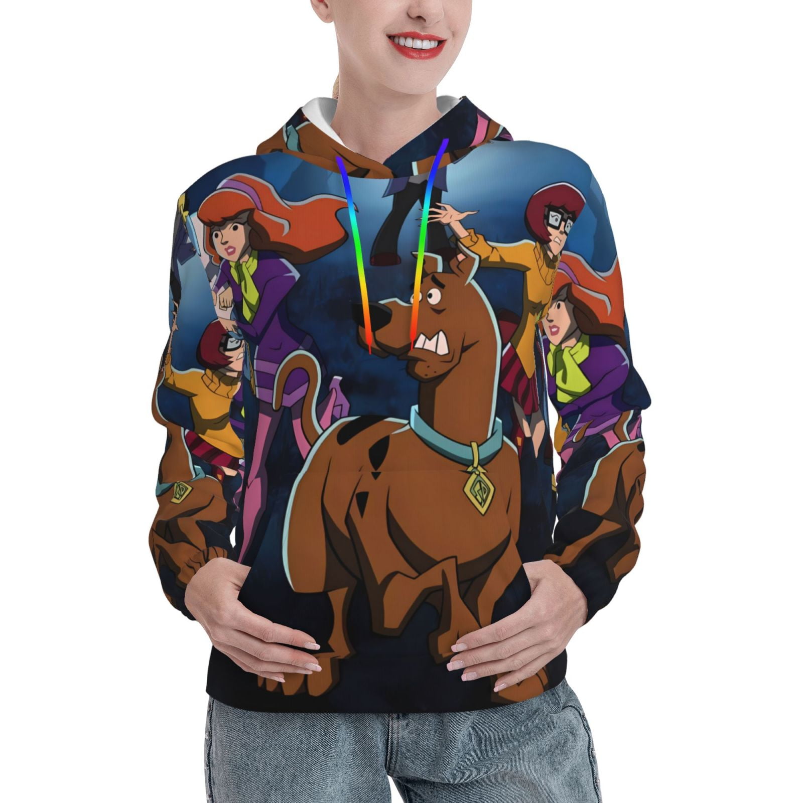 Luyuia Scooby-Doo Print Women's Graphic Hoodie Sweatshirt, Casual Long ...