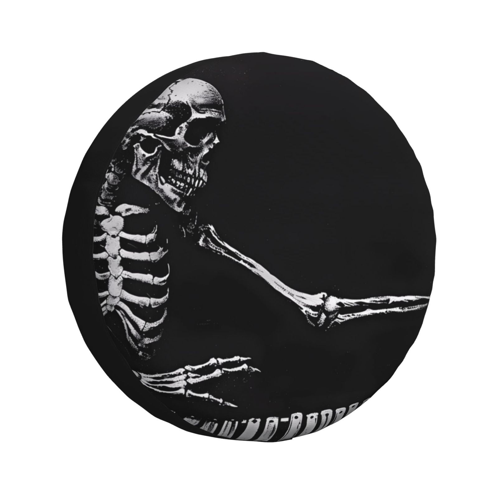 Luyuia Skeleton Playing Xylophone Print Waterproof Leather Tire Cover ...