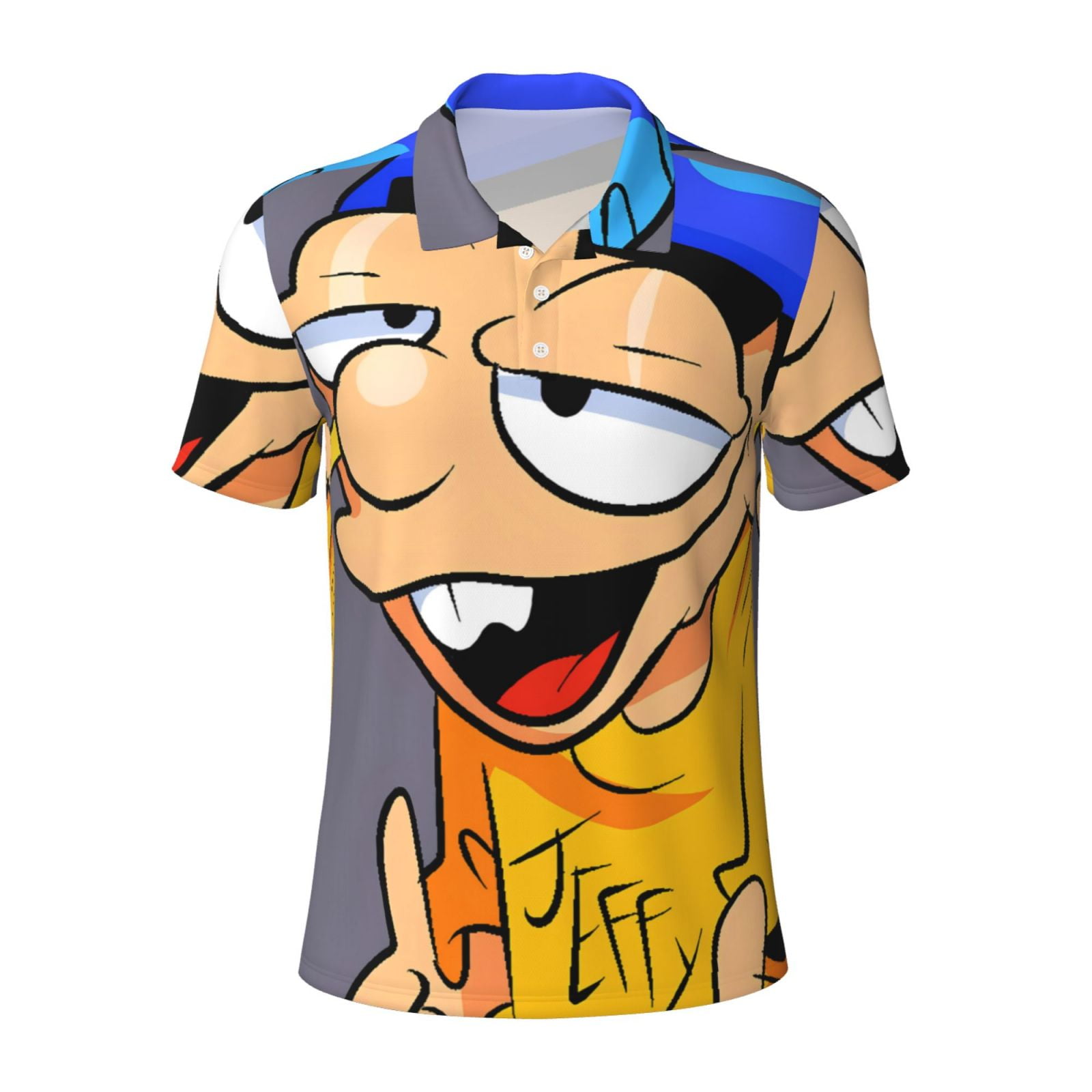 Luyuia Sml Jeffy Printed Men's Golf Shirt, Moisture-Wicking, Quick-Dry ...