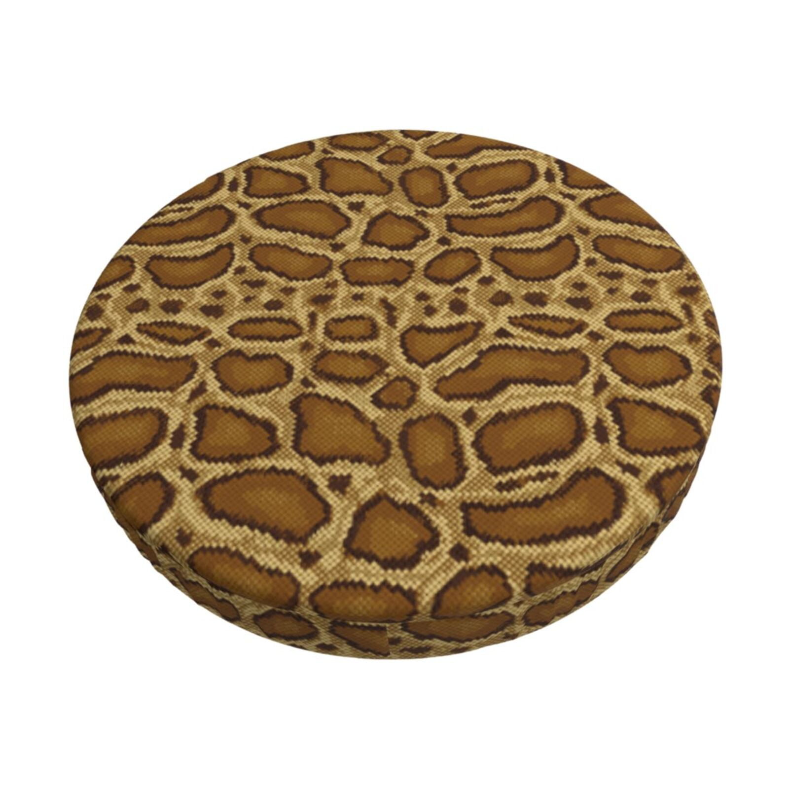 Luyuia Snake Skin Print Bar Stool Cover Cushion, Round Seat Cushion for ...