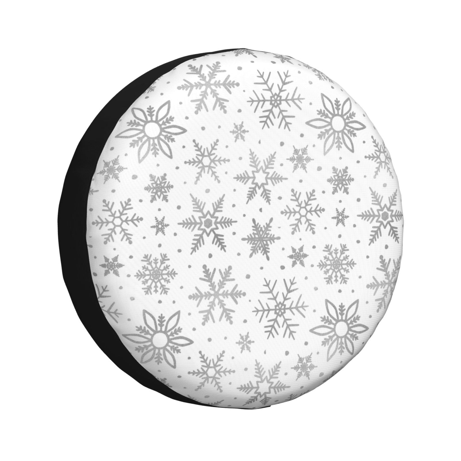 Luyuia Snowflake Minimalist Print Waterproof Leather Tire Cover ...