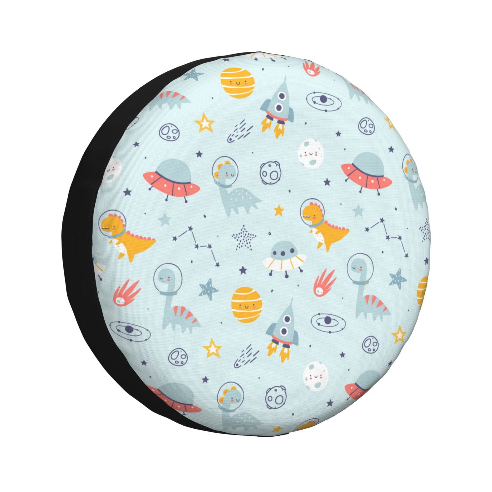 Luyuia Space With Dino Astronauts Print Waterproof Leather Tire Cover ...