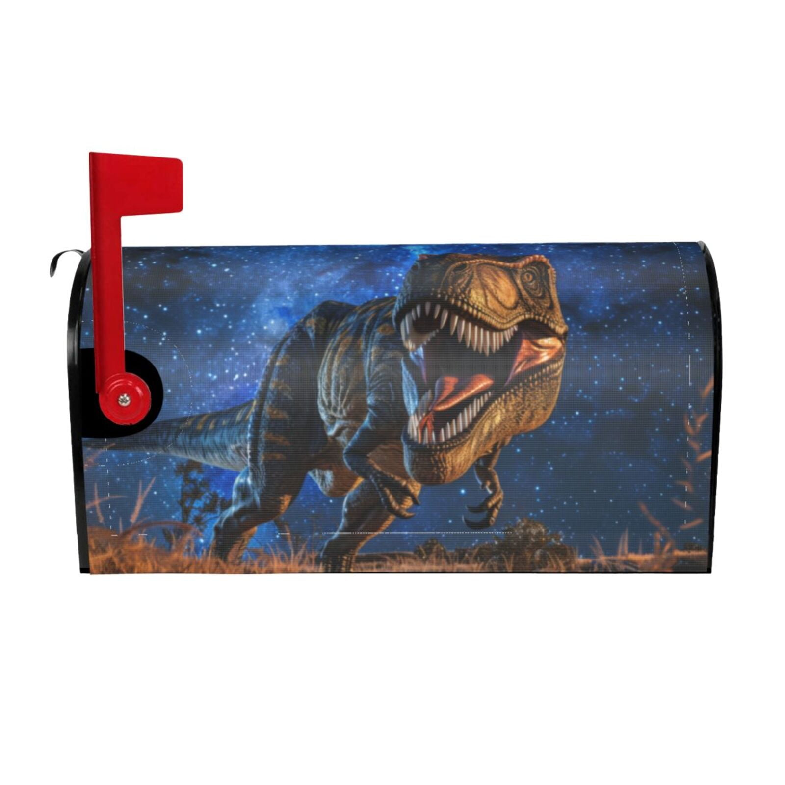 Luyuia Starry Night Charging Dinosaur Print Magnetic Winter Mailbox ...