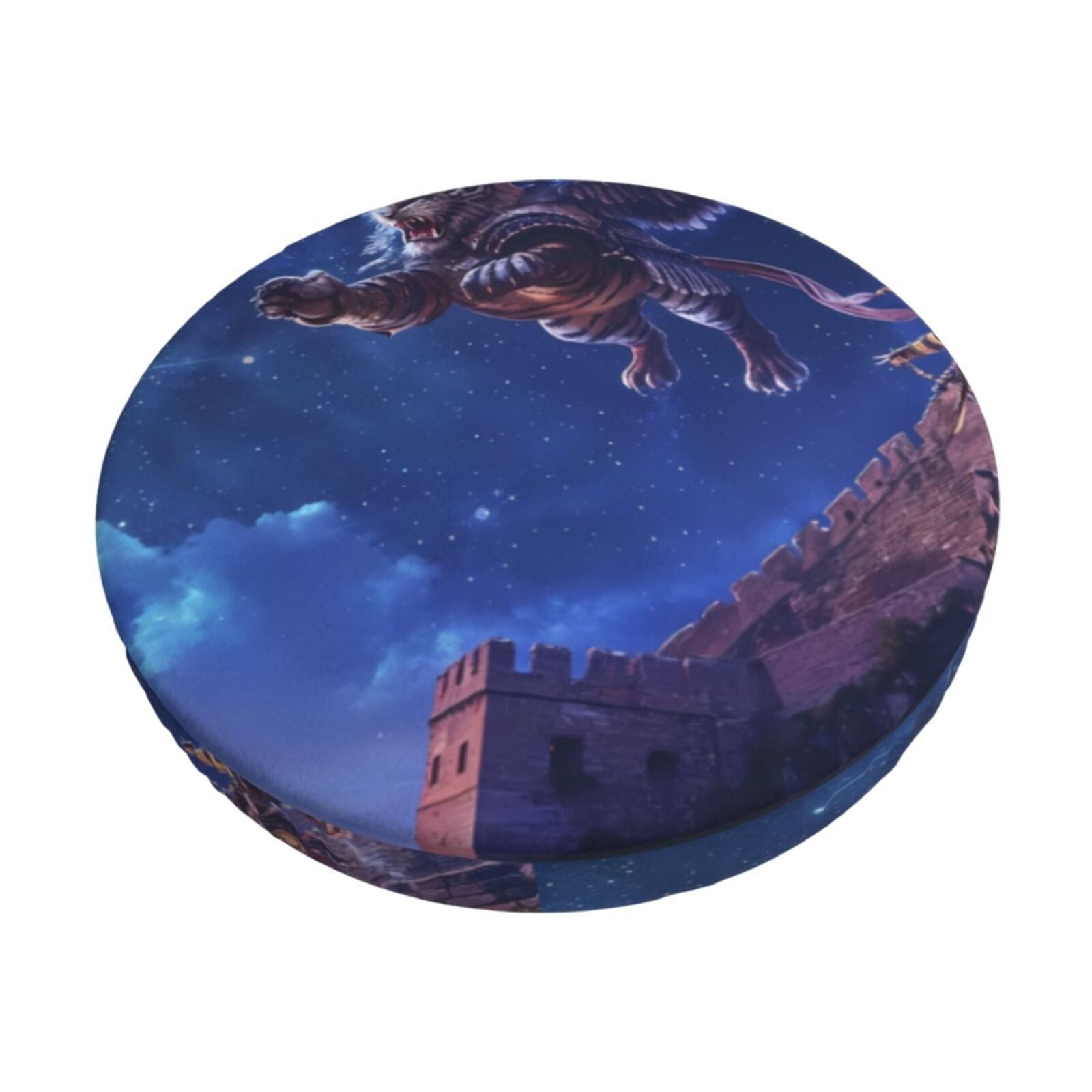 Luyuia Starry Sky Wall Flying Tiger Print Bar Stool Cover Cushion ...