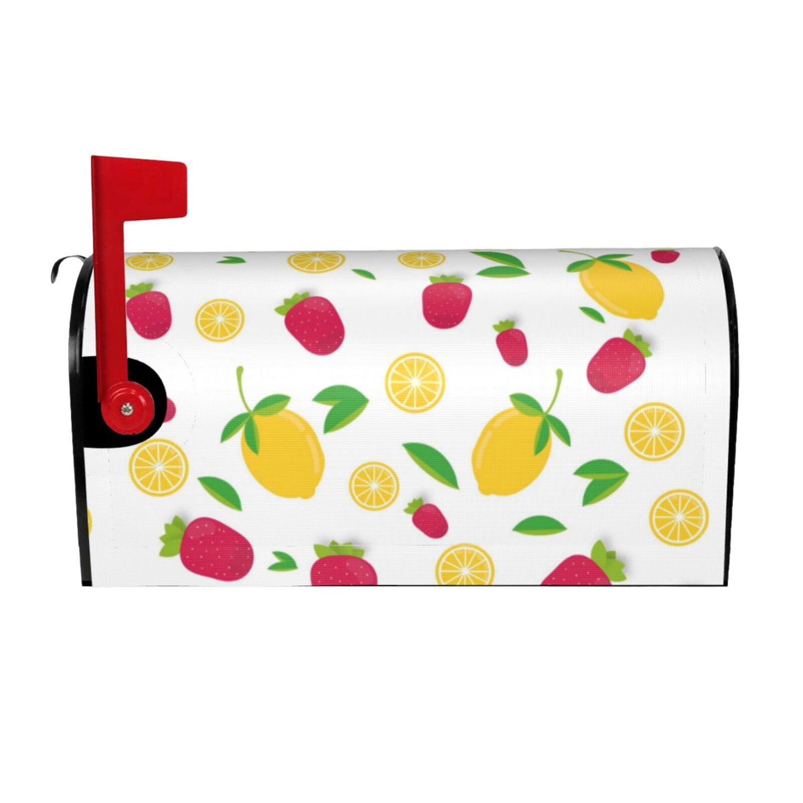Luyuia Strawberry and Lemon Print Magnetic Winter Mailbox Cover ...