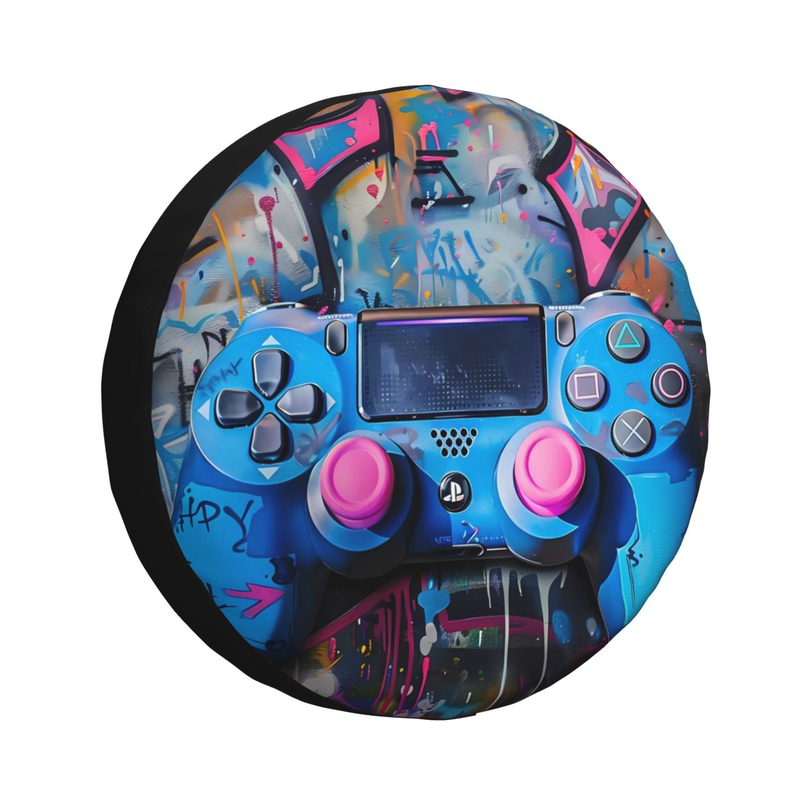 Luyuia Street Art Gamepad Design Print Waterproof Leather Tire Cover ...