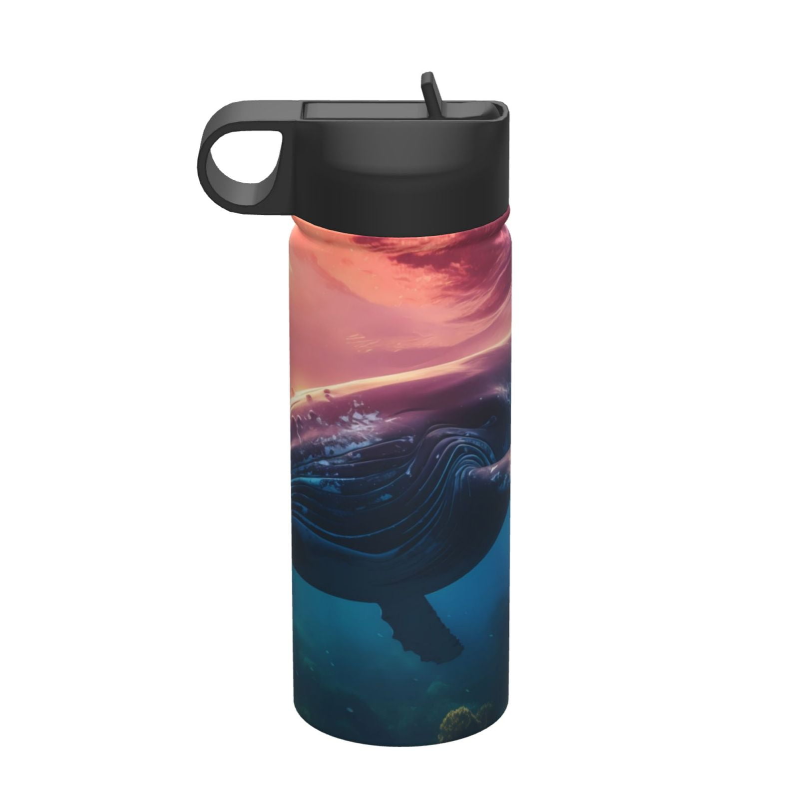 Luyuia Sunshine Ocean Whale Print 18oz Sports Insulated Kettle with ...