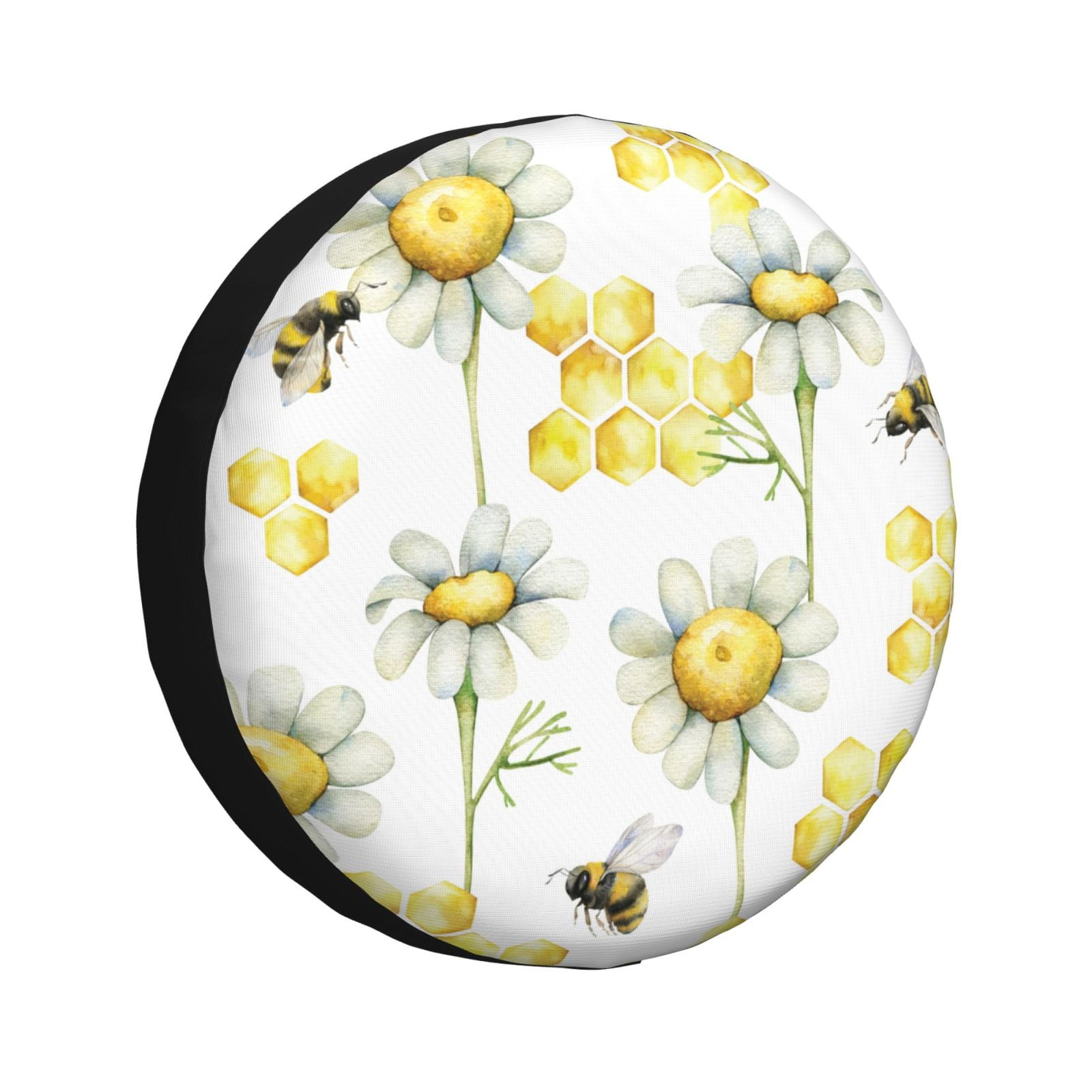 Luyuia Sweet Honey Print Waterproof Leather Tire Cover, Durable Wheel ...