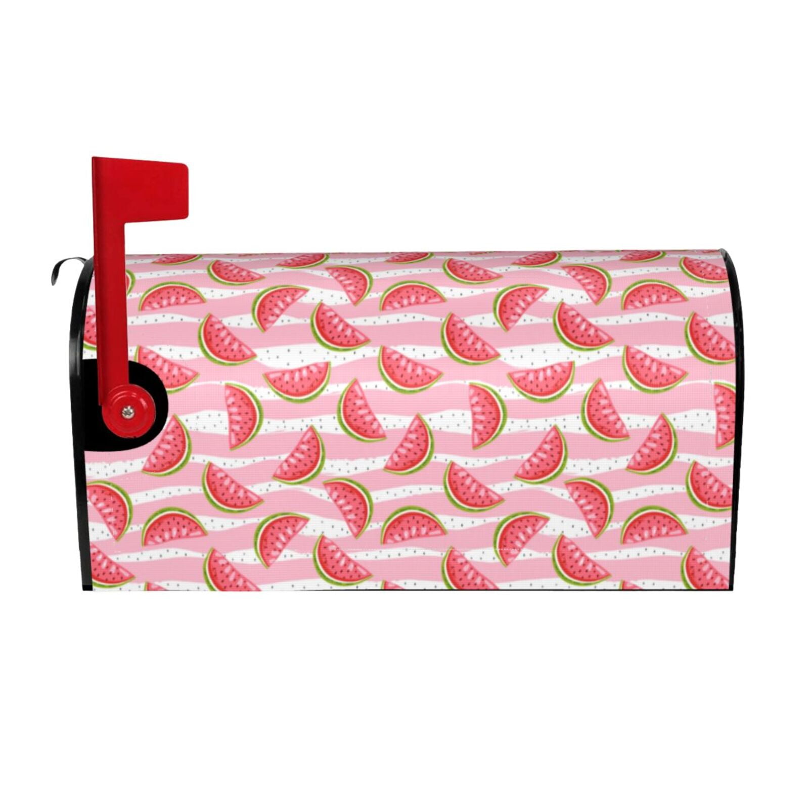 Luyuia Sweet Watermelon Print Magnetic Winter Mailbox Cover, Decorative ...
